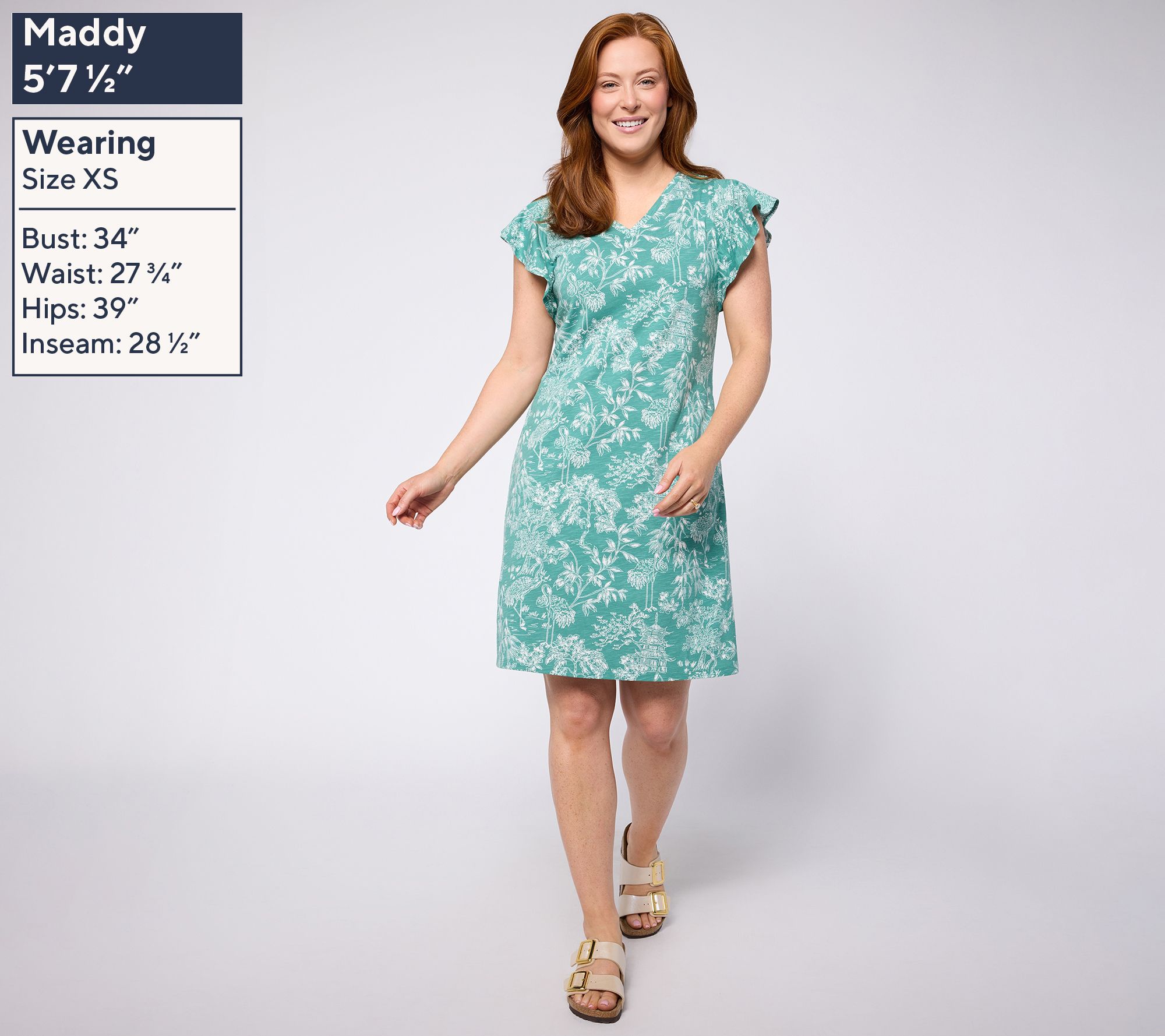 Belle by Kim Gravel Petite Slub Knit Summer Toile Dress - QVC.com