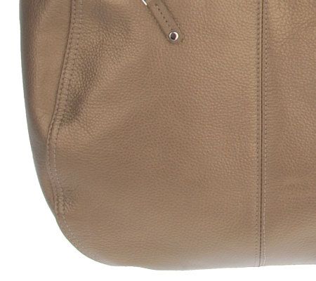 Tignanello Soft Pebble Leather Hobo Bag with Outside Pockets - QVC.com