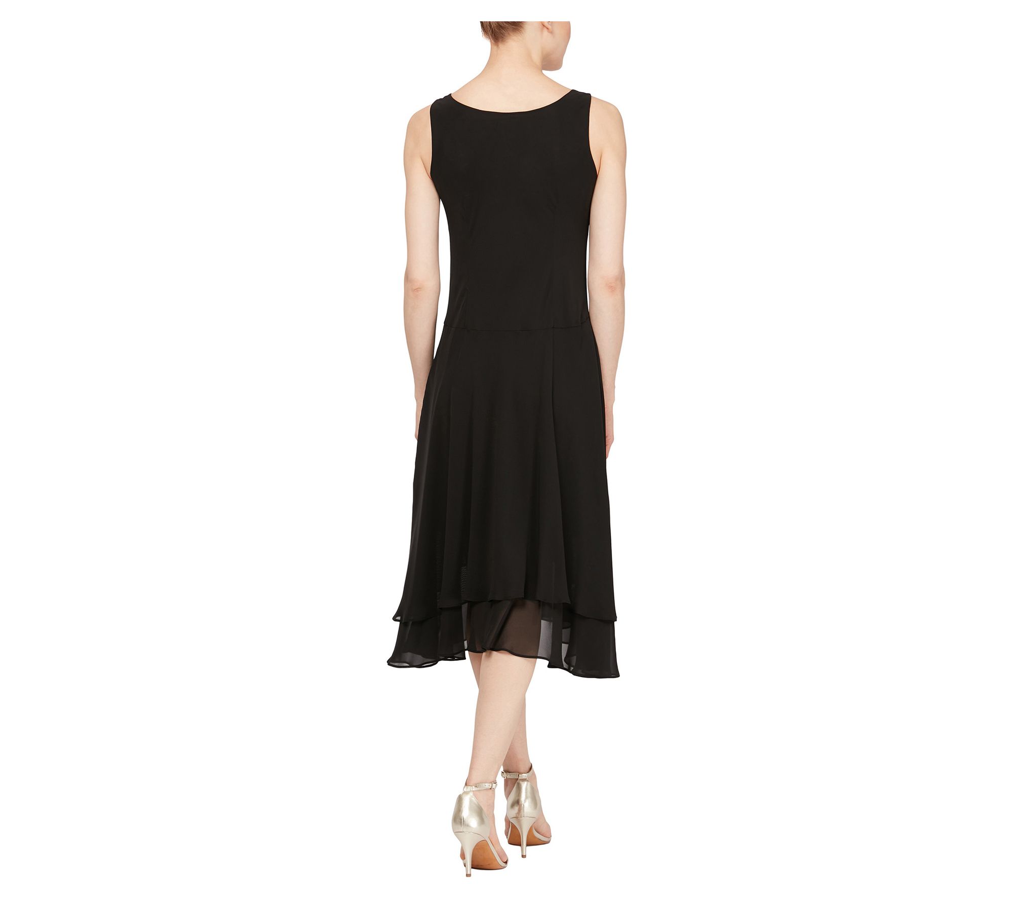 S.L. Fashions Women's Sequined Shoulder JacketDress (Petite) - QVC.com