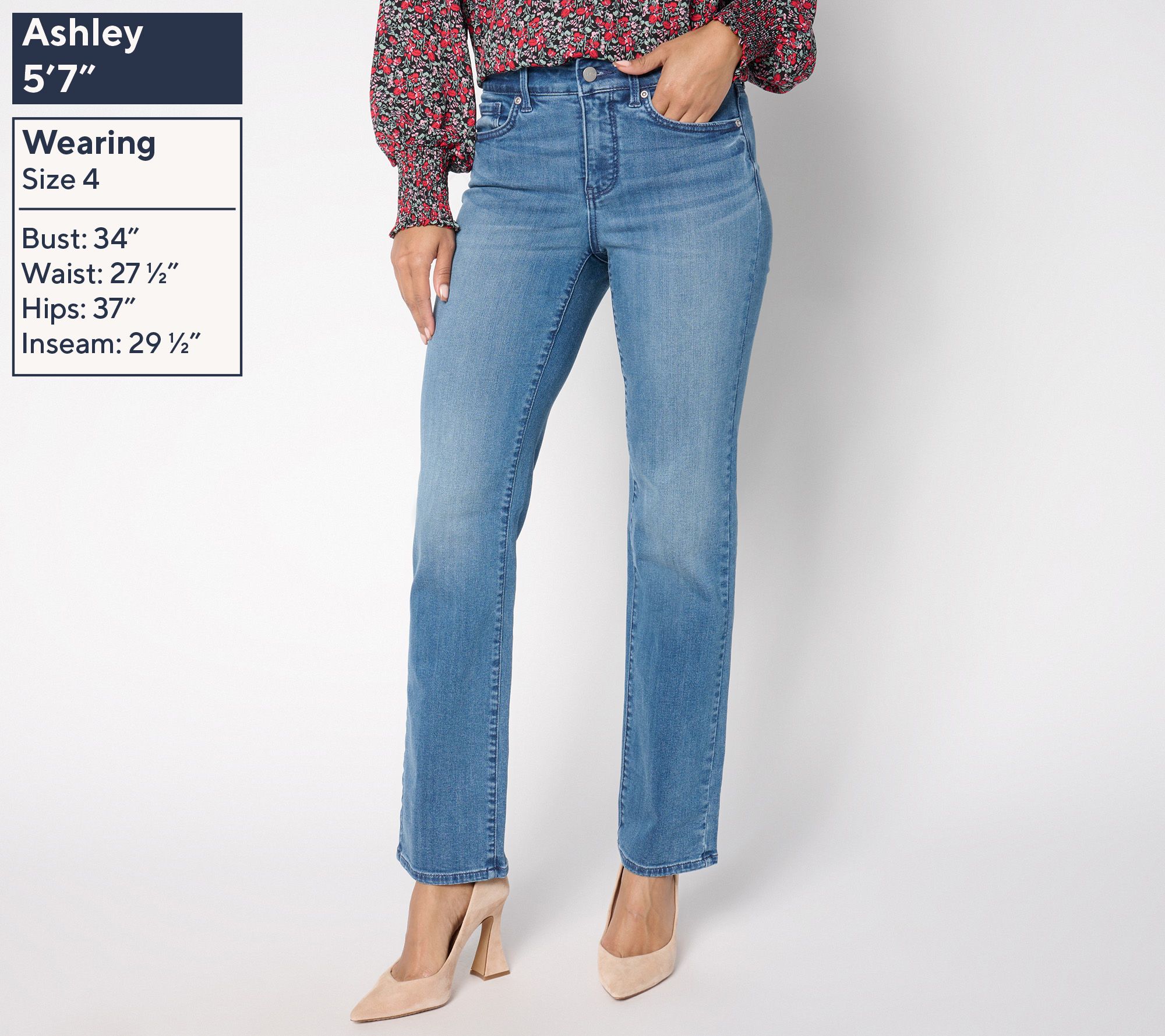 NYDJ Sure Stretch Marilyn Straight Leg Jean - Regular - QVC.com