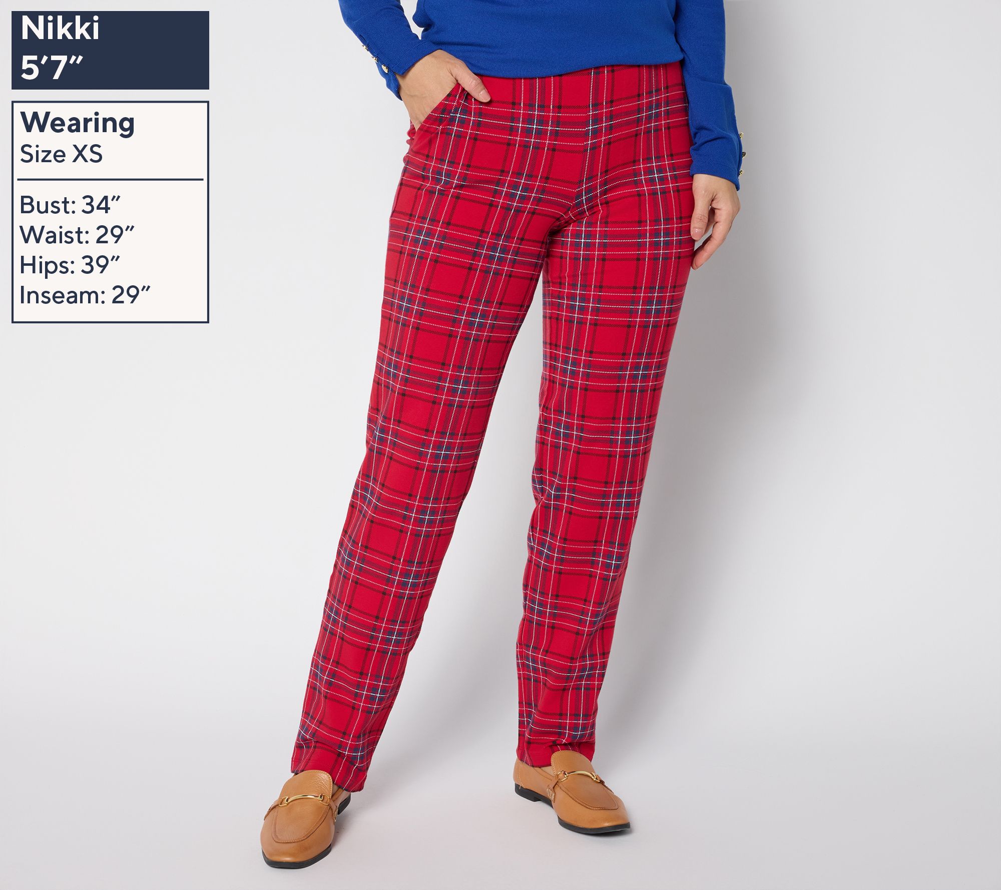 Denim & Co. Petite Duo Stretch Straight Leg Pants - QVC.com