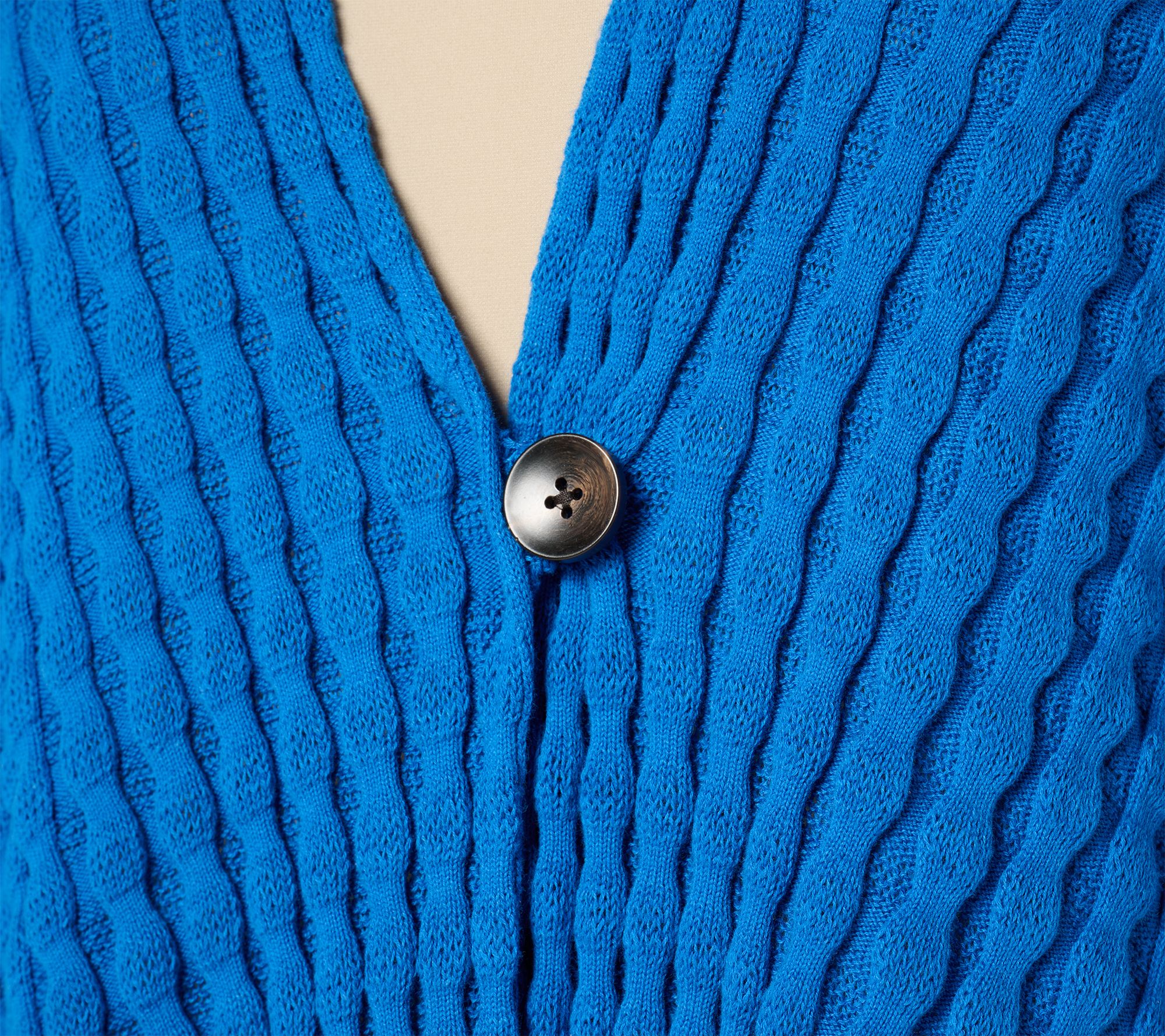 "As Is" Susan Graver Fully Fashioned Pucker Knit Cocoon Shrug - QVC.com