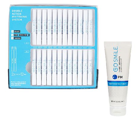 GoSmile 12 Day Double Action Whitening System w/ PM Toothpaste - QVC.com