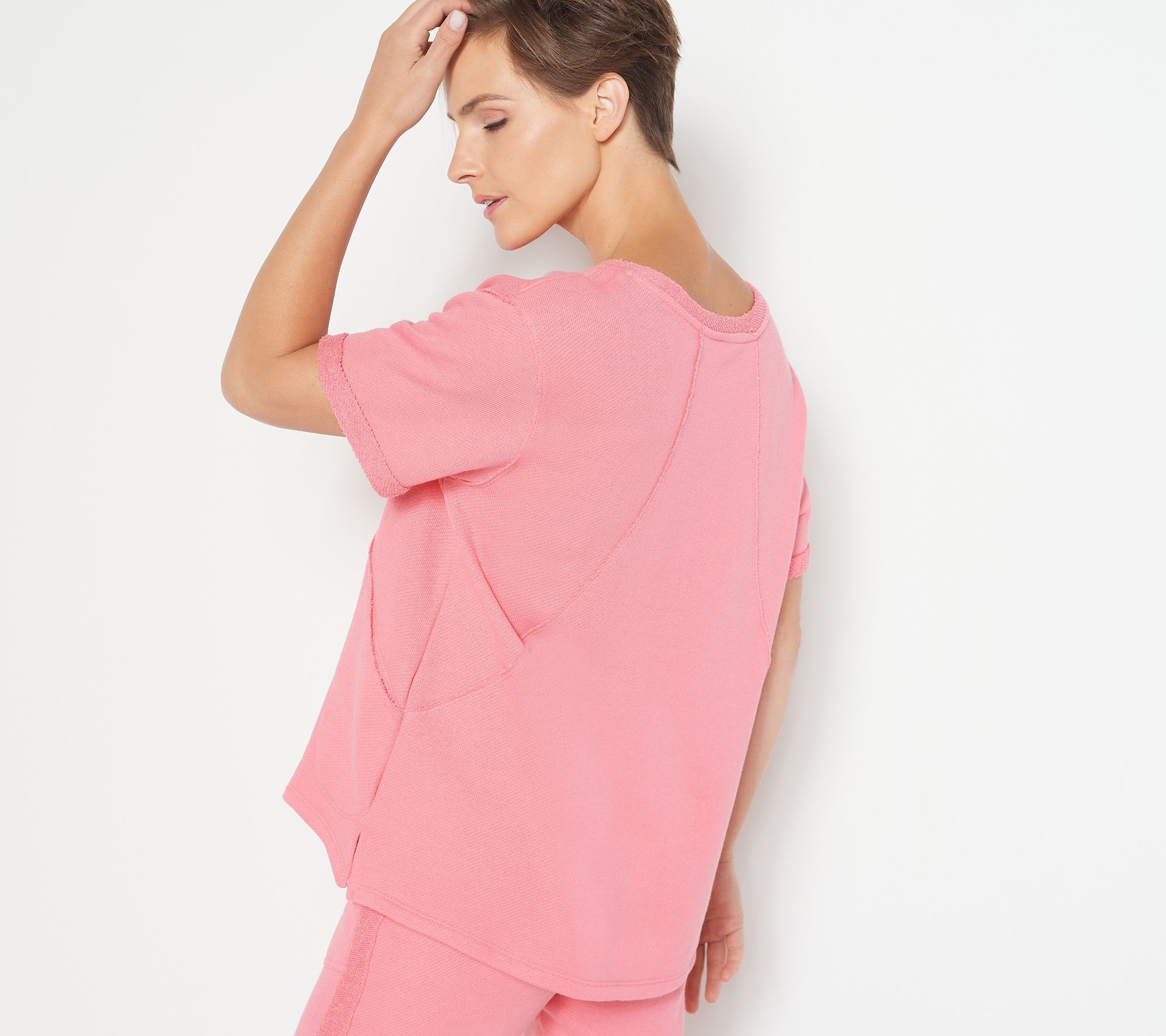 "As Is" Fit 4 All by Carrie Wightman V-Neck Top with Pockets - QVC.com