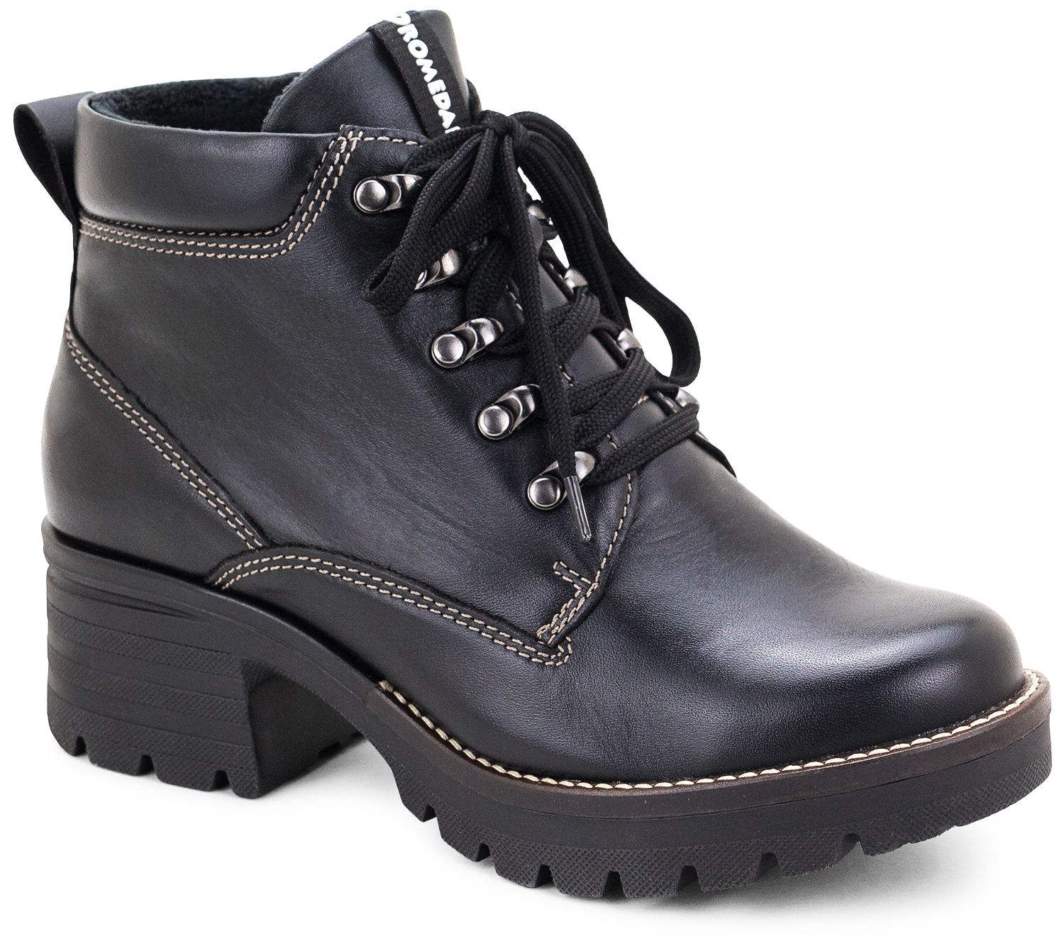Dromedaris Side Zip Leather Ankle Boots - Karlie - QVC.com