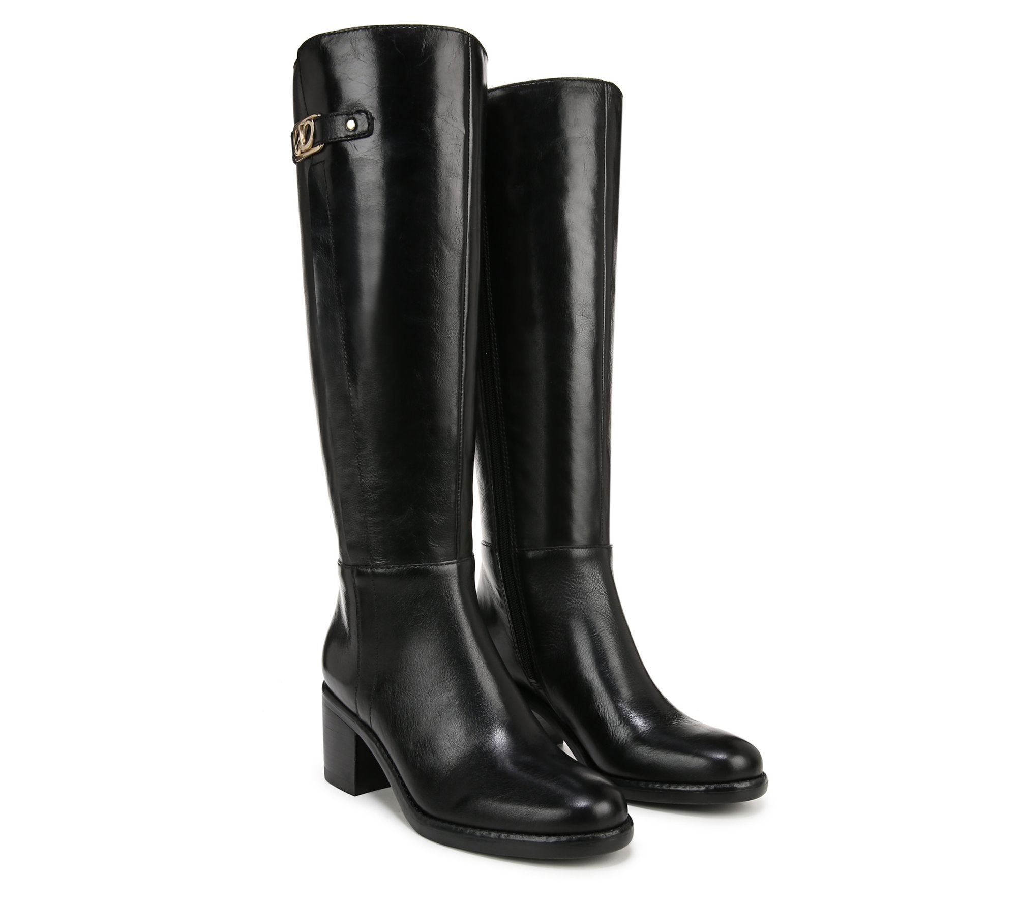 Naturalizer Leather Knee High Riding Boots - Fannie - QVC.com