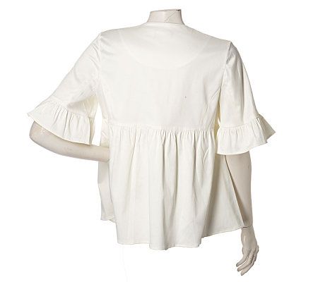 Dialogue Stretch 3/4 Sleeve Jacket w/Empire Waist Detail - QVC.com