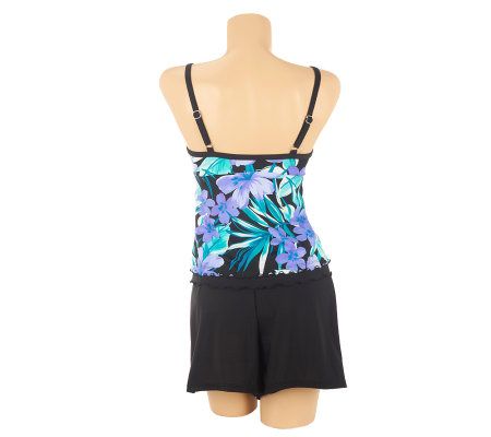 DreamShaper by Miraclesuit Lauren Tankini with Swim Shorts - QVC.com