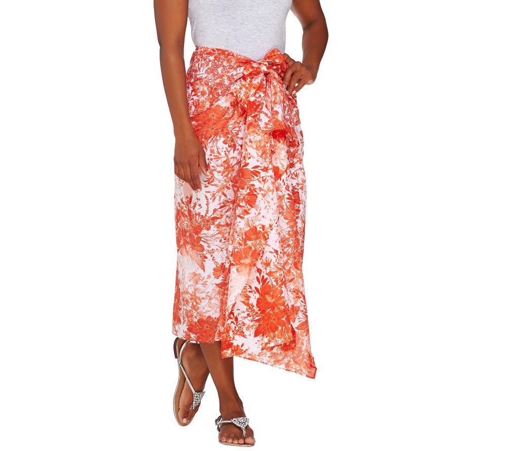 Susan Graver Printed Cotton Lawn Pareo - QVC.com