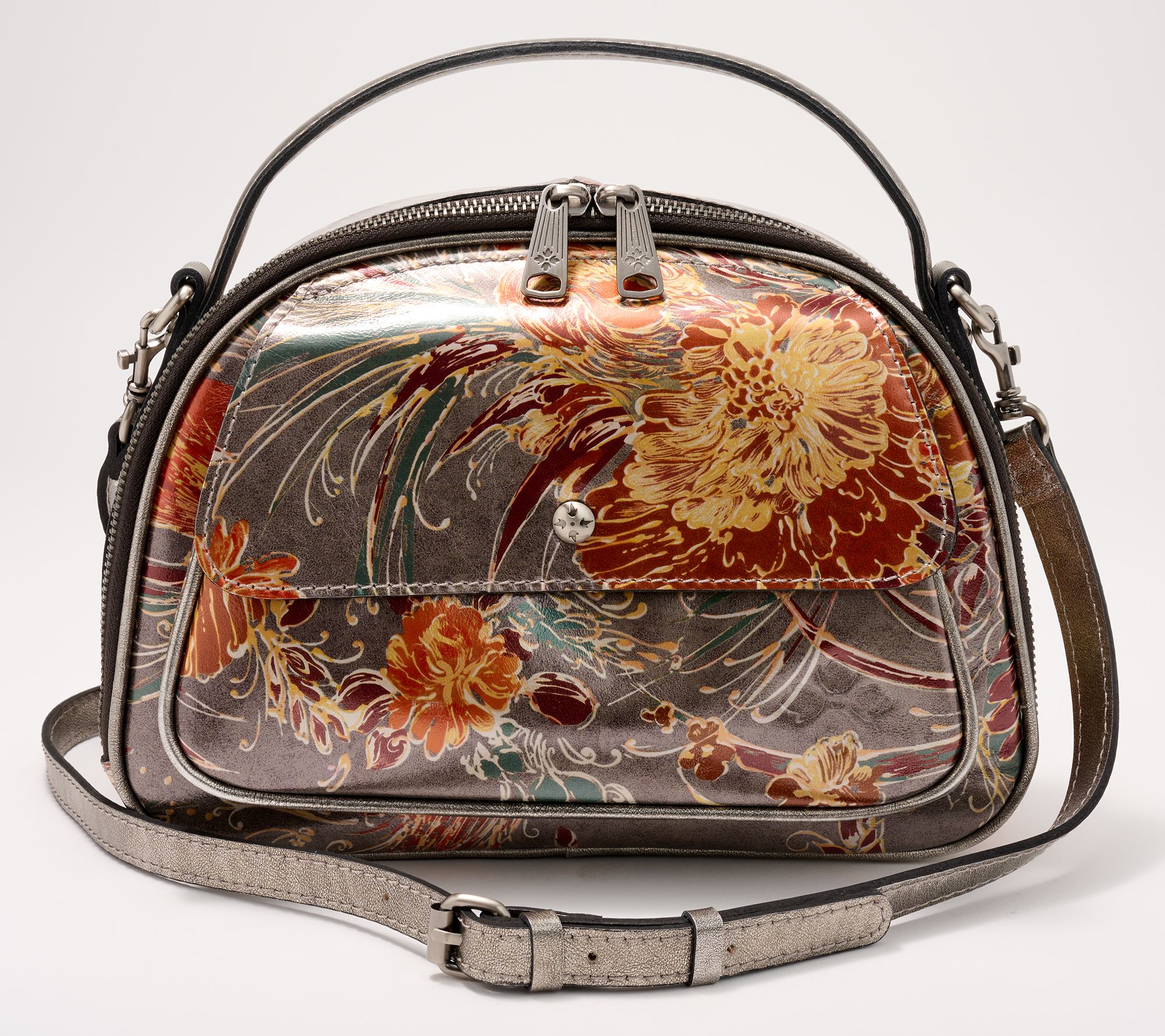 "As Is" Patricia Nash Leather Marta Top Handle Crossbody - QVC.com