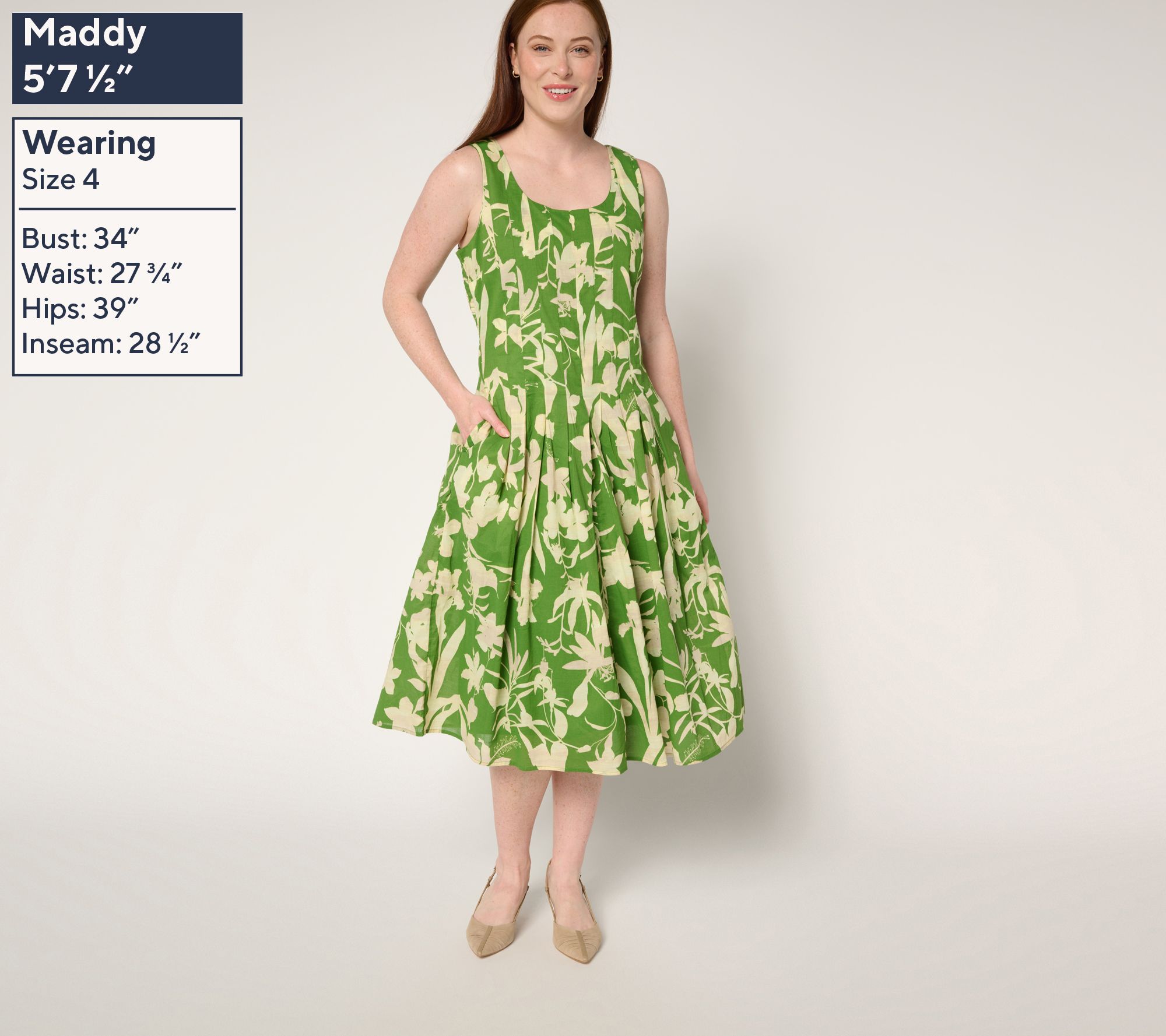 "As Is" BEAUTIFUL by Lawrence Zarian Amanda Regular Cotton Dress - QVC.com