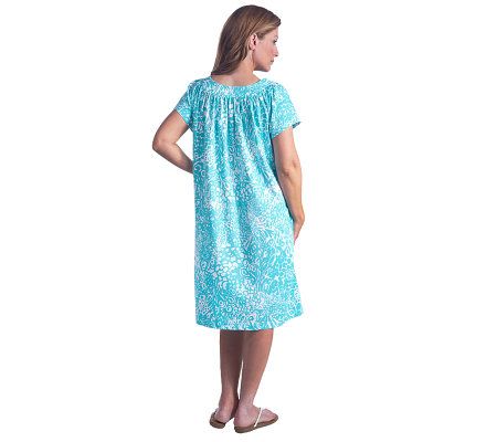 Stan Herman Cotton Jersey Mini and Maxi Loungewear Dress Set - QVC.com