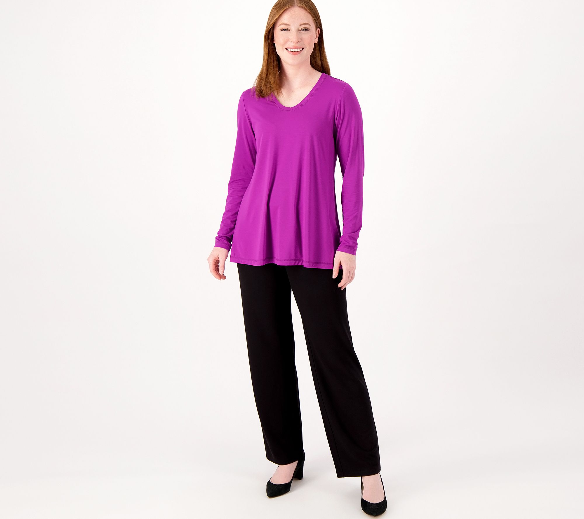 "As Is" Susan Graver Weekend Essentials Reg Cool Touch A-Line Tunic ...