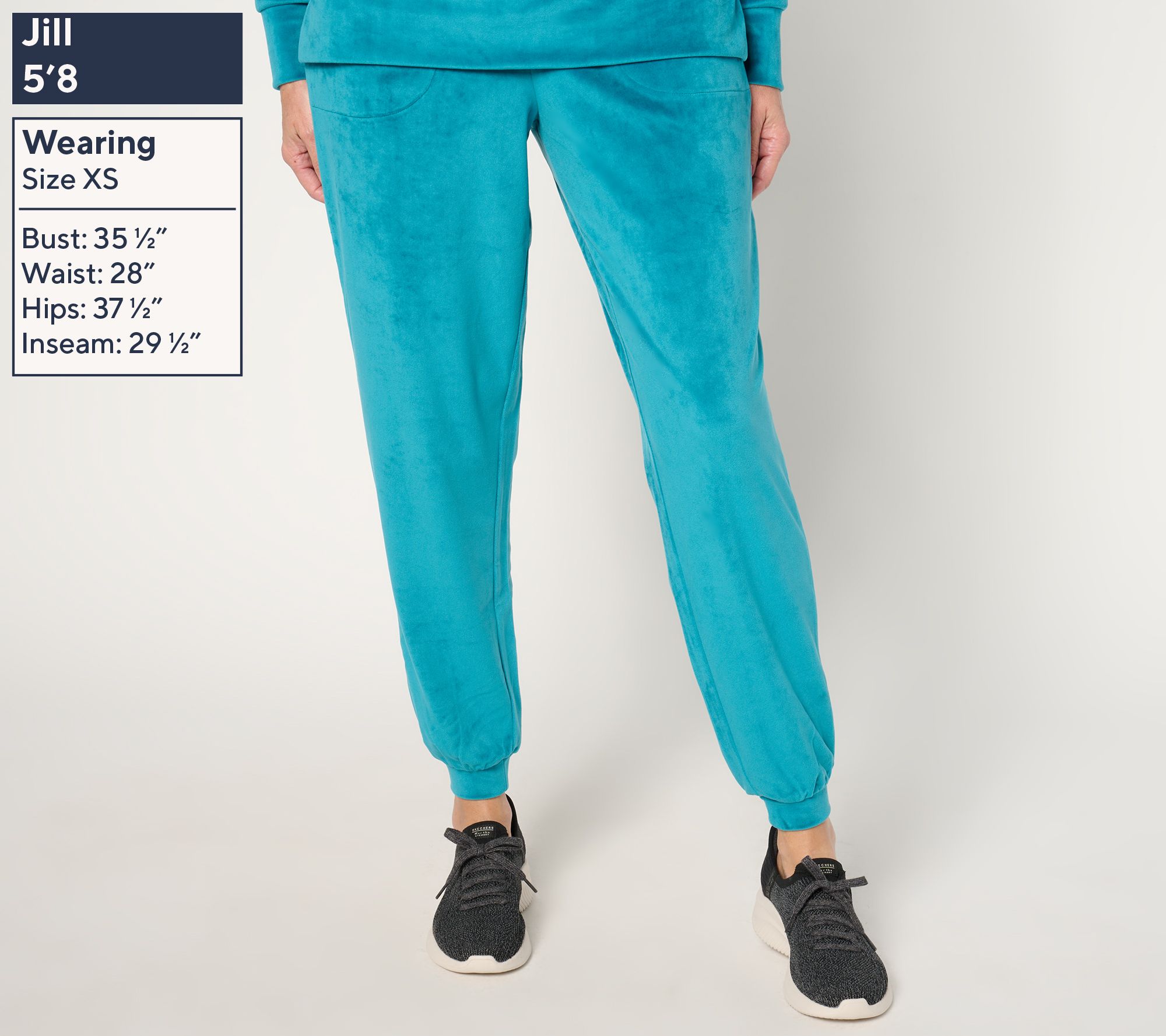 Quacker Factory Angel's Go To Stretch Velvet Joggers - QVC.com