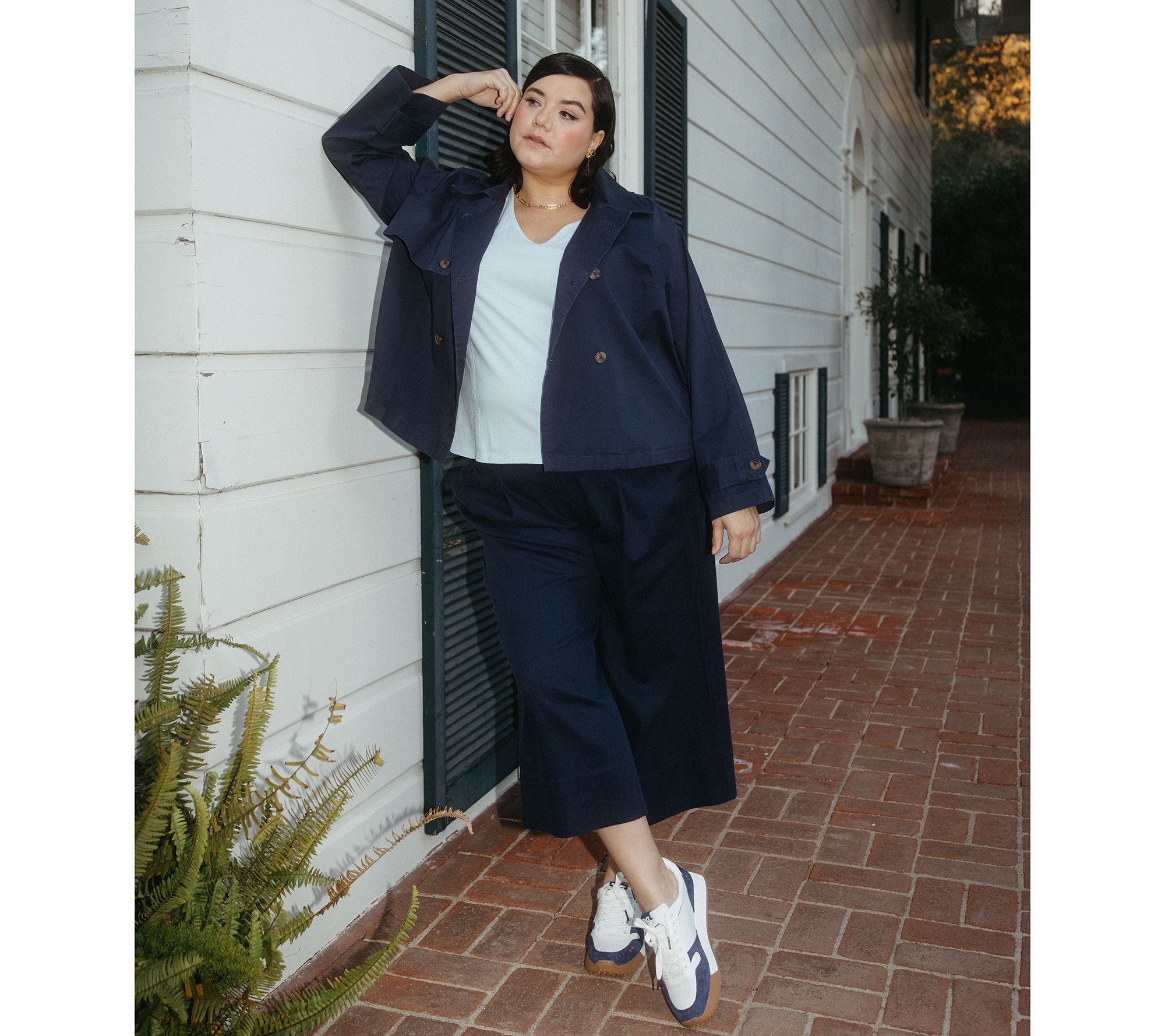 Me by Jennie Garth Cooper Cropped Trench Jacket - QVC.com