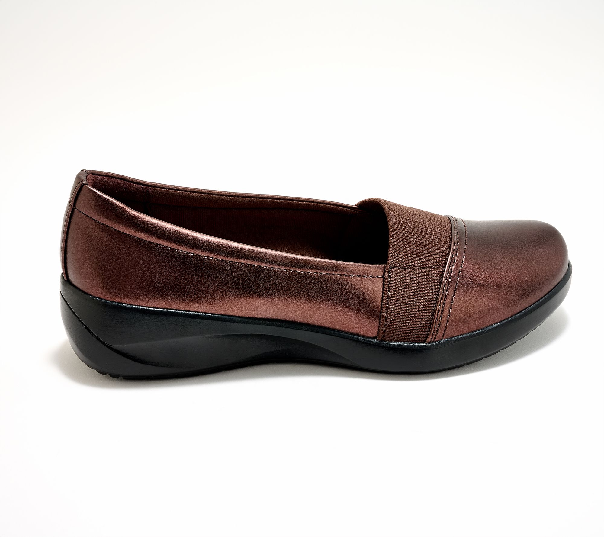 Clarks Collection Leather Slip-Ons - Kaetlyn Rhea - QVC.com