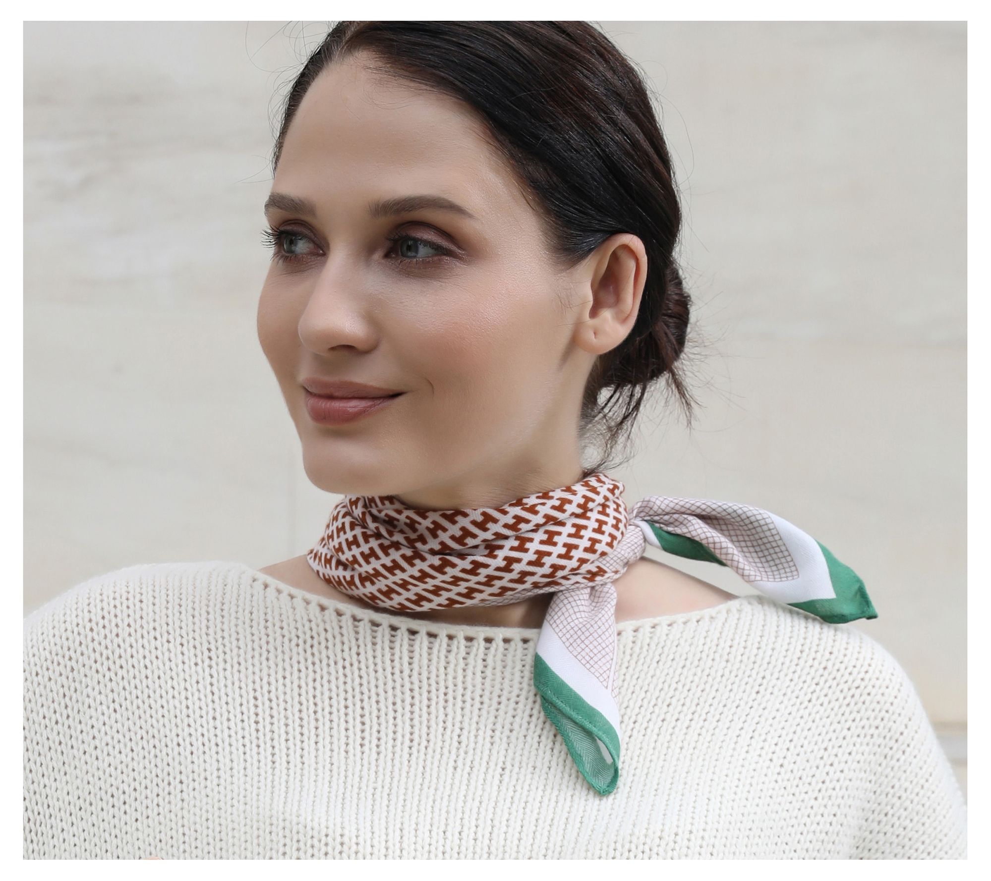 Youzey The Clara 27" x 27" Square Neck Scarf - QVC.com