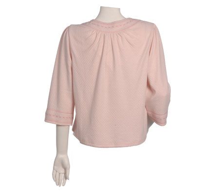 Carole Hochman Bed Jacket with Front Pockets - QVC.com