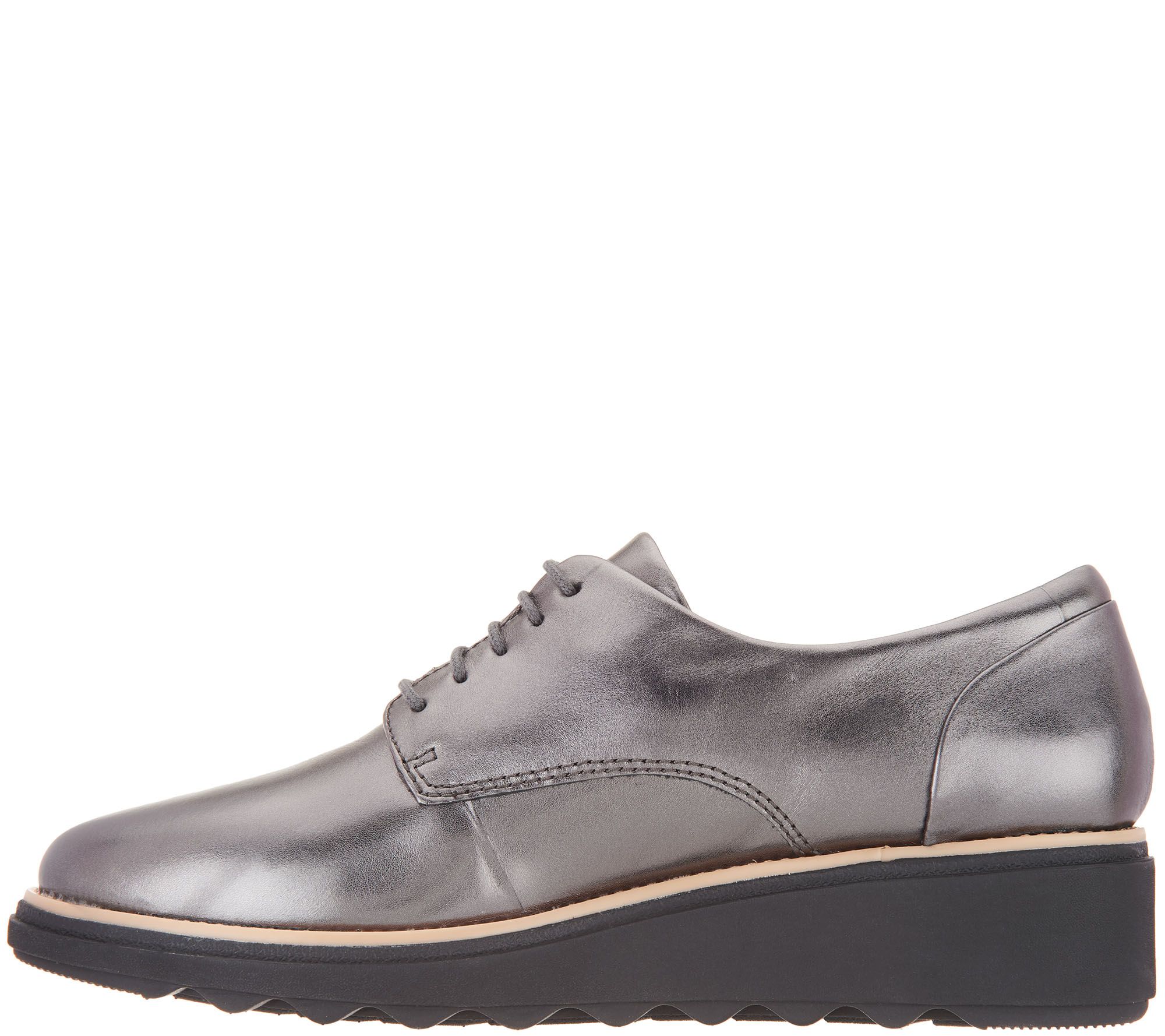 "As Is" Clarks Leather Lace-Up Shoes-Sharon Noel - QVC.com