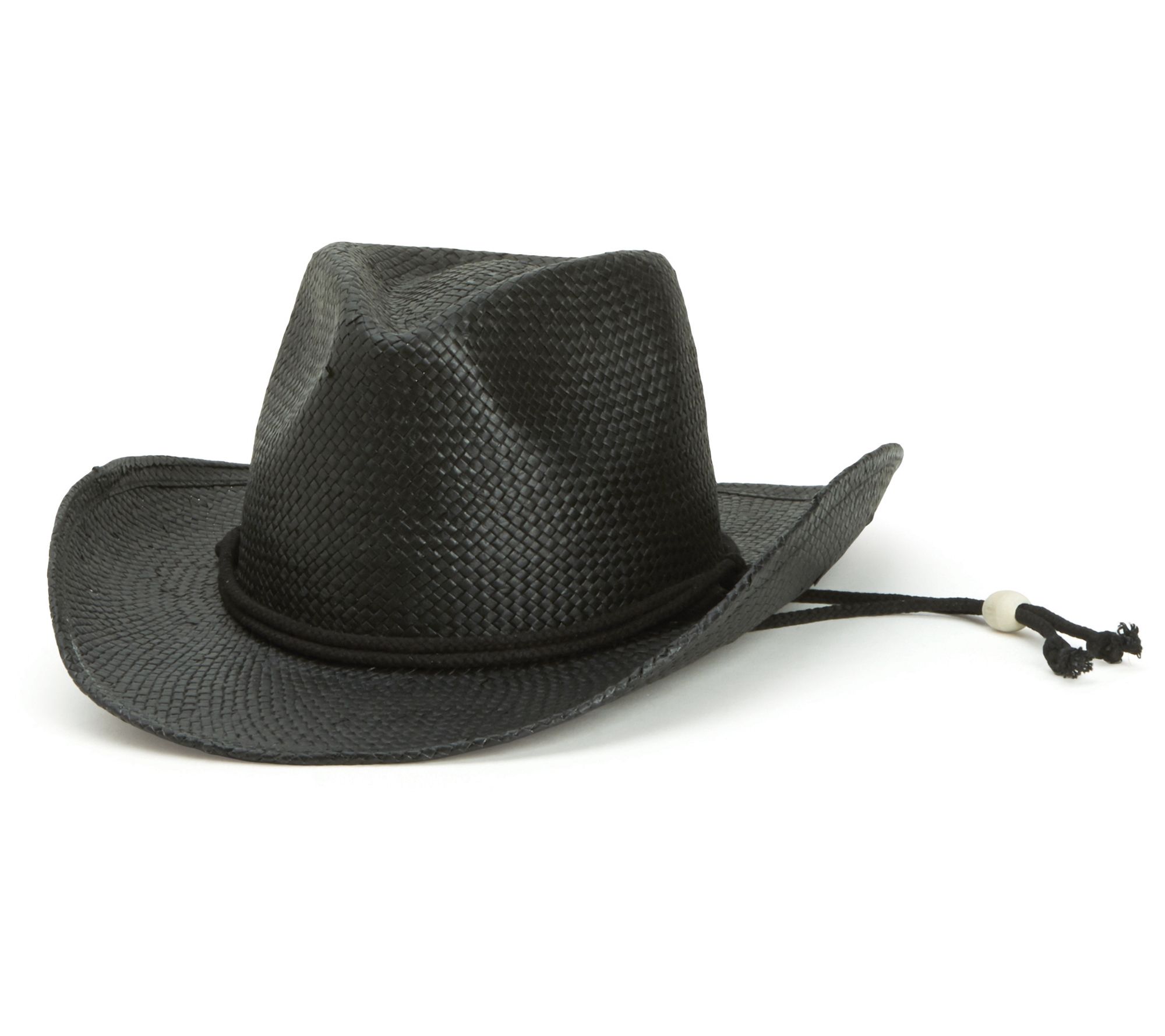 San Diego Hat Co Toyo Paper Cowboy Hat With Chin Cord QVC