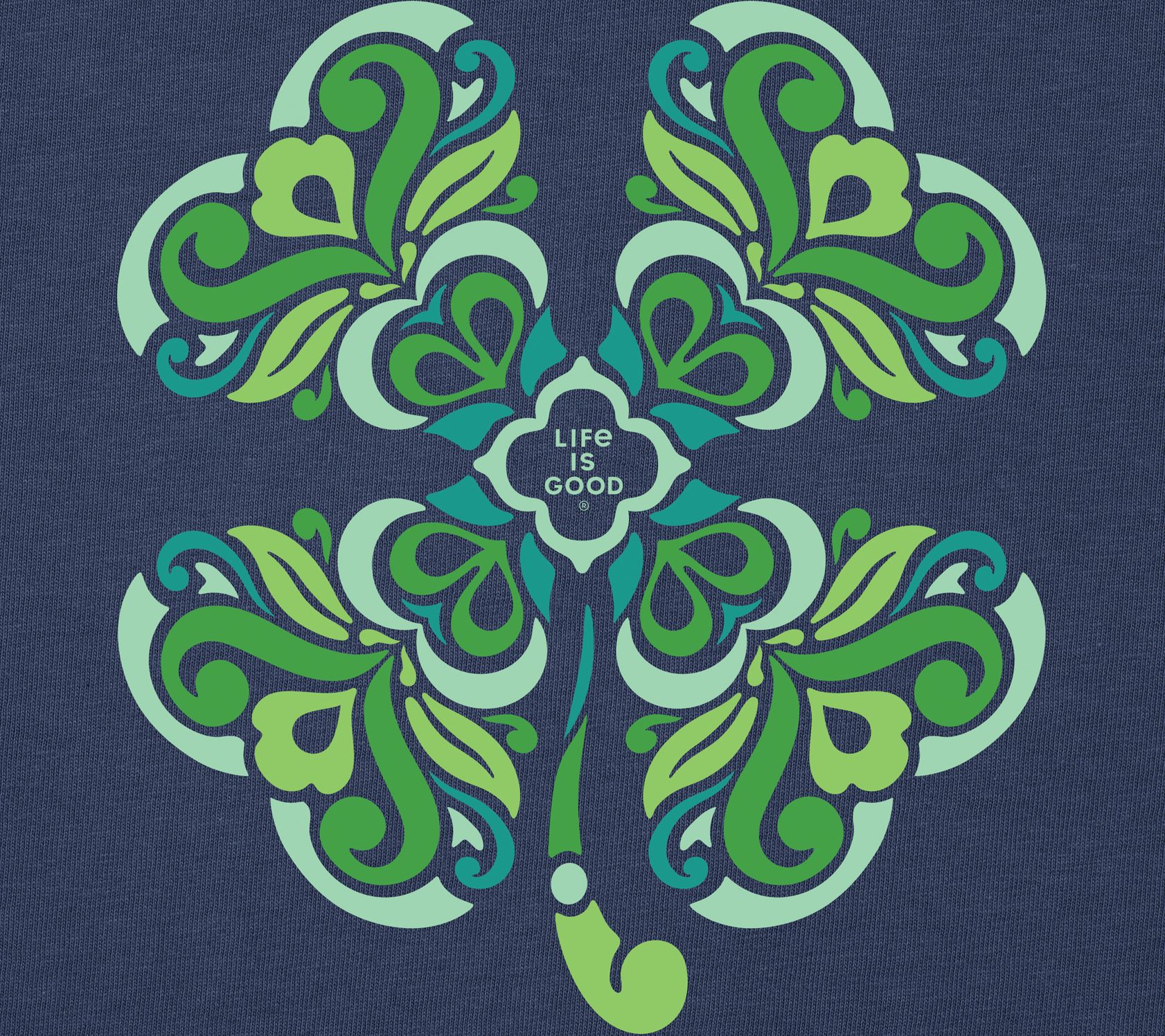 Life is Good Womens 4 Leaf Clover Swirl CrusherTee - QVC.com