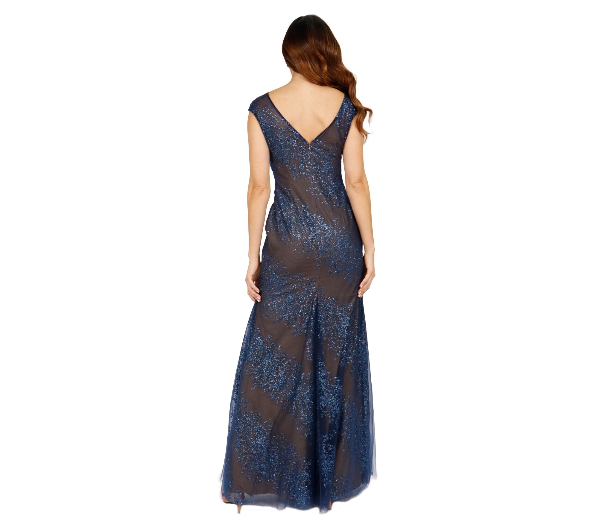 Rene Ruiz Collection Long Glitter Gown - QVC.com