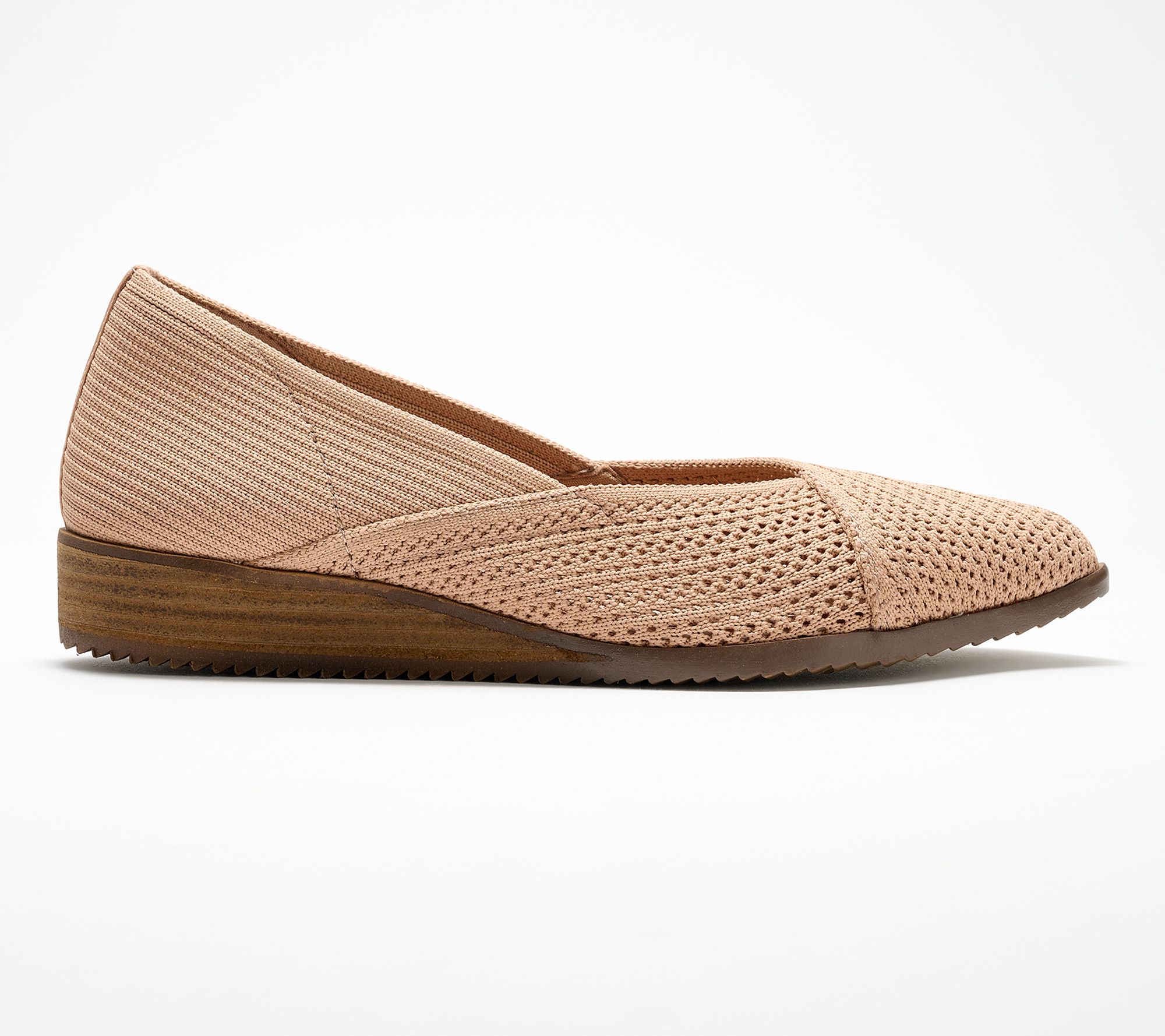 Skechers Cleo Sawdust Recycled Knit Wedges - Sweet Sensation - QVC.com