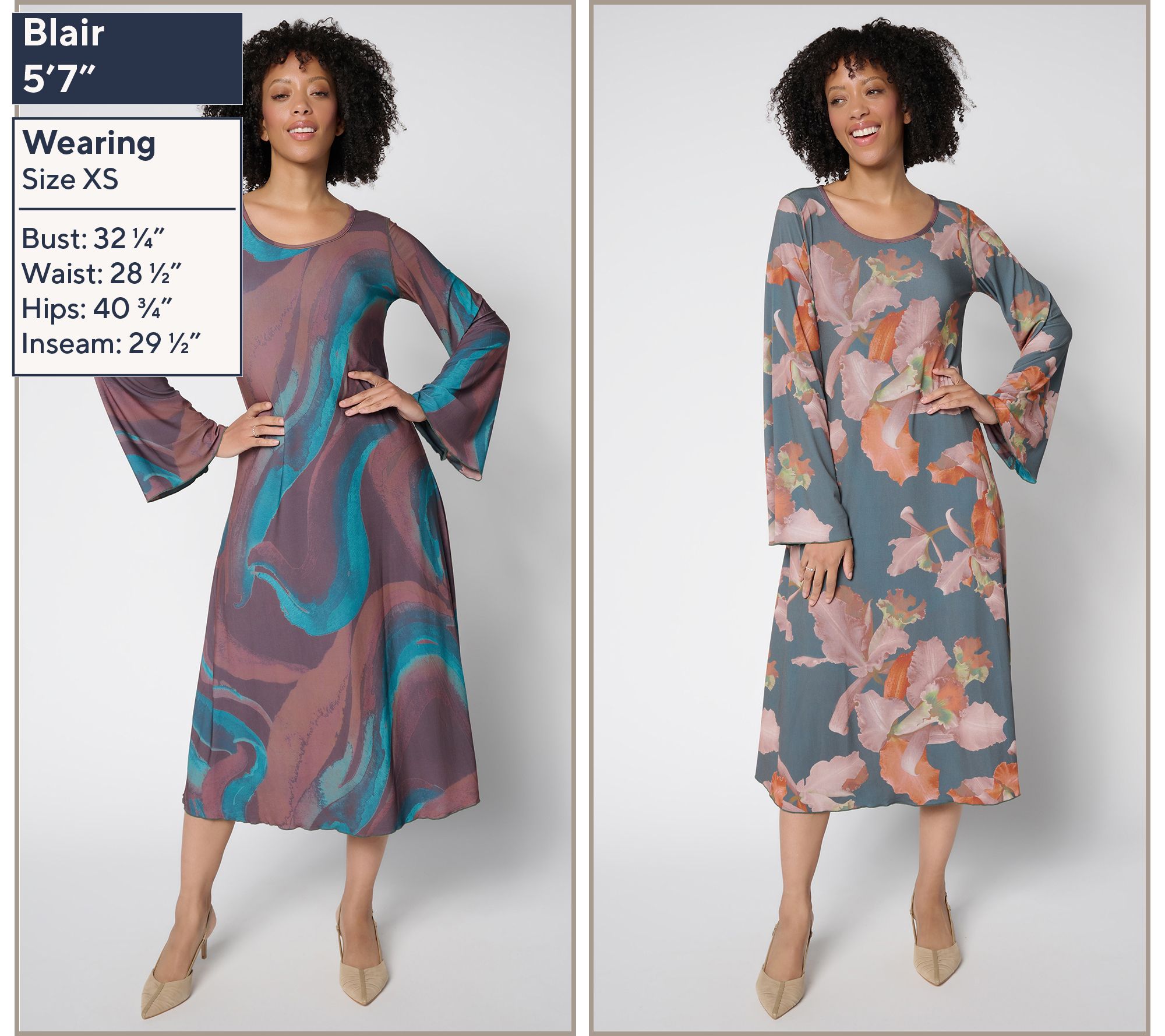 "As Is" Women with Control Reversibles Reg Midi Dress Midi Dress - QVC.com