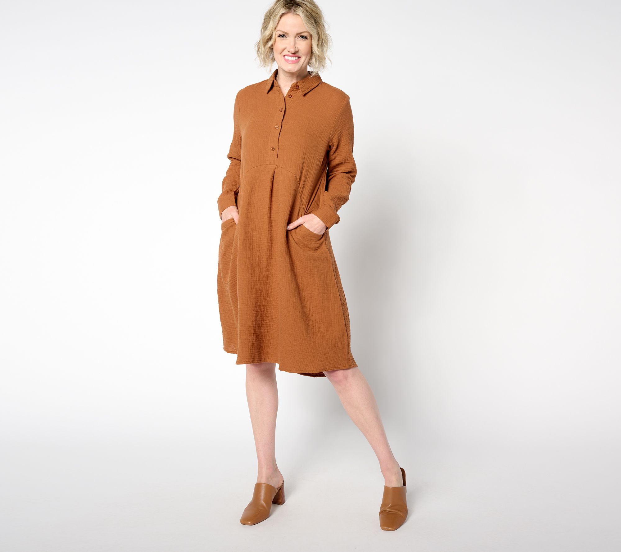 Joan Rivers Marshmallow Gauze Pullover Dress - QVC.com