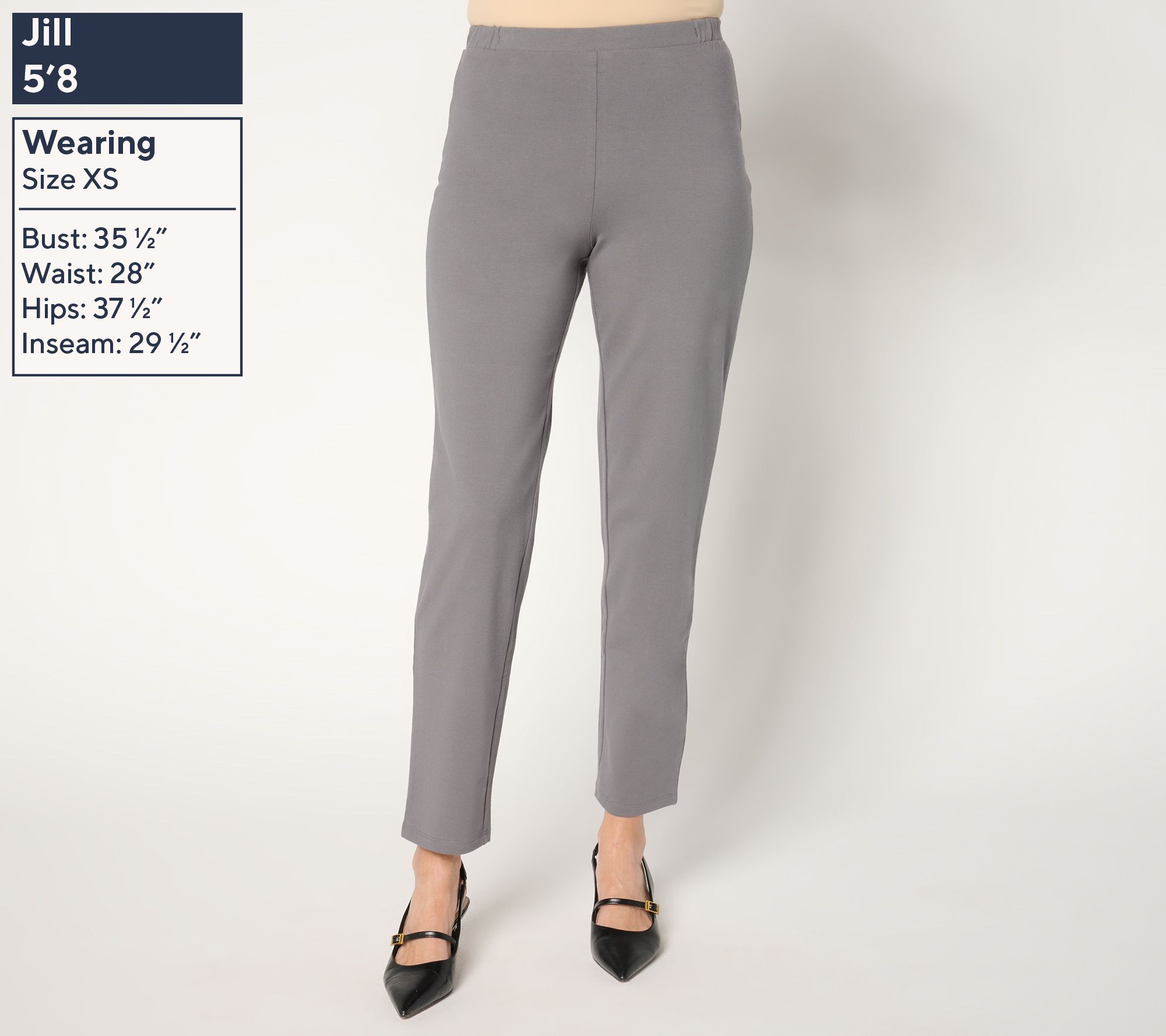 "As Is" Women with Control Regular Set of 2 86/14 Slim Leg Pants - QVC.com