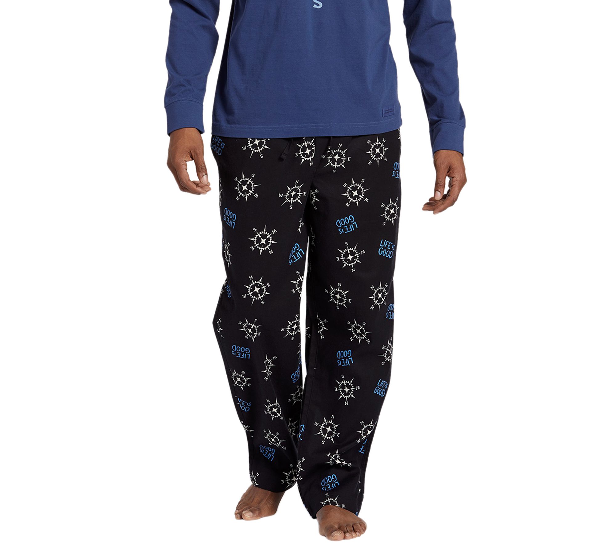 Life is Good Men's Classic Compass Toss Sleep Pants - QVC.com