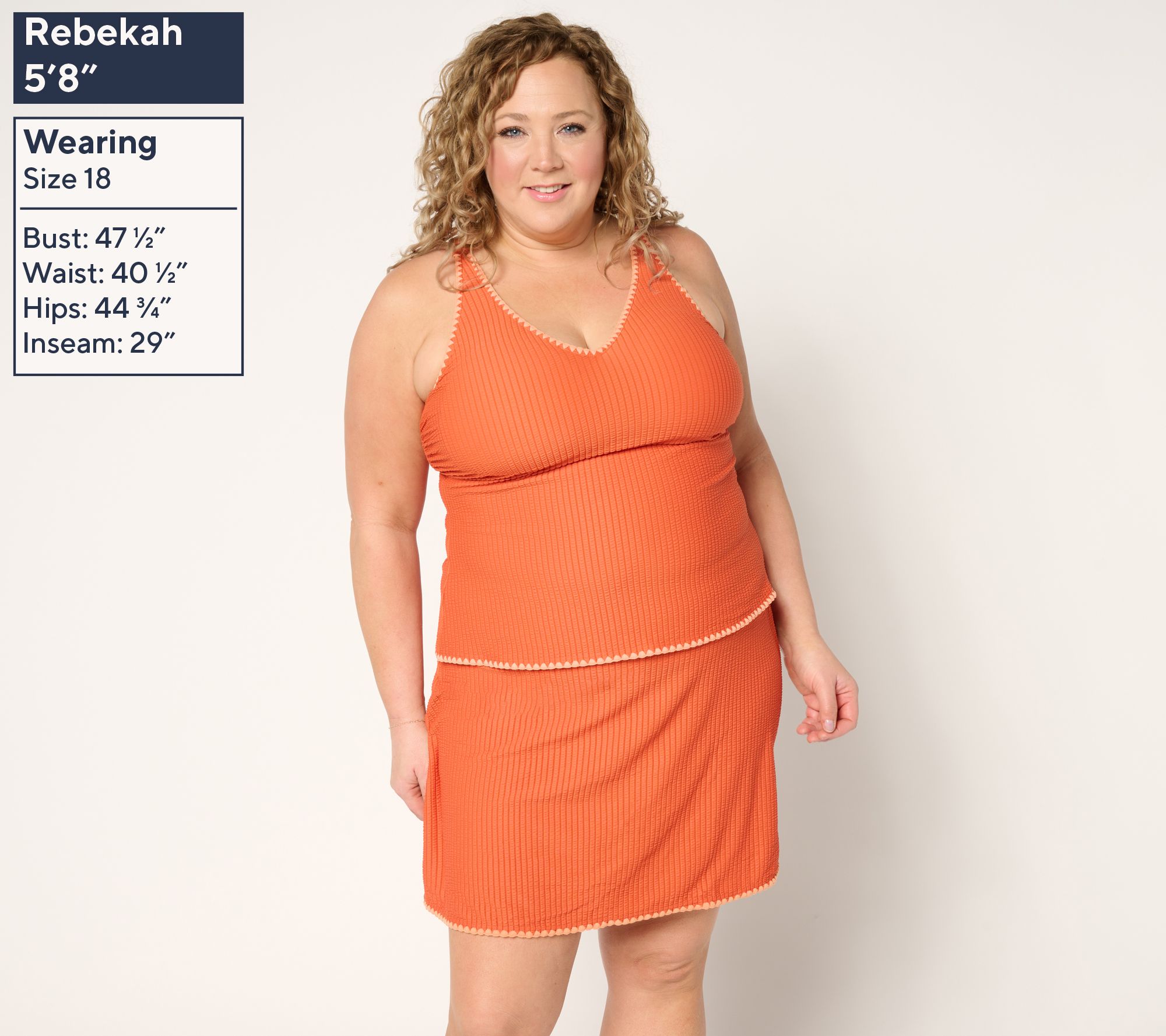 Susan Graver Soleil Tankini with Contrast Trim & Swim Skirt - QVC.com