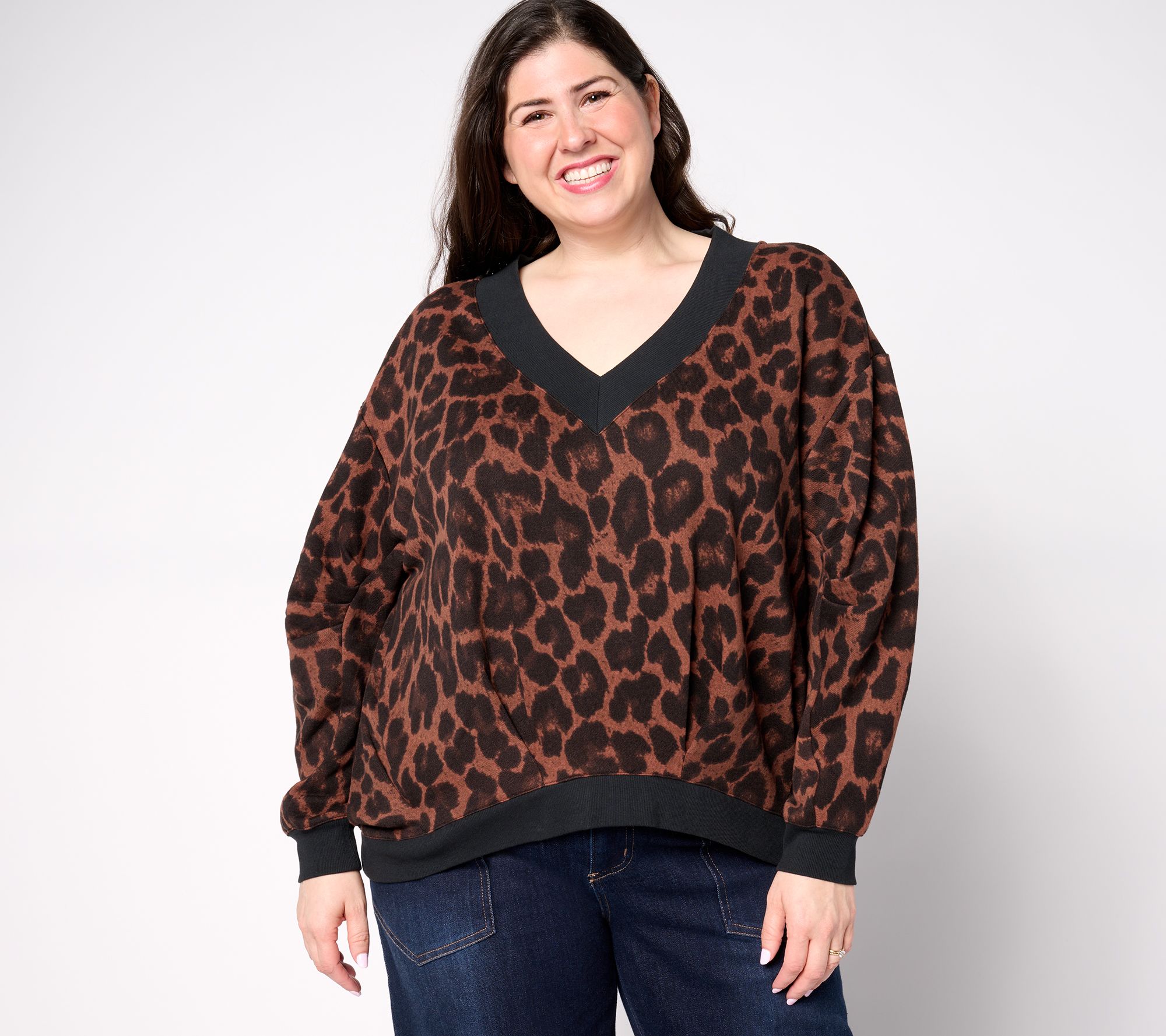 "As Is" Carla Rockmore Collection Asymmetric Sweatshirt - QVC.com