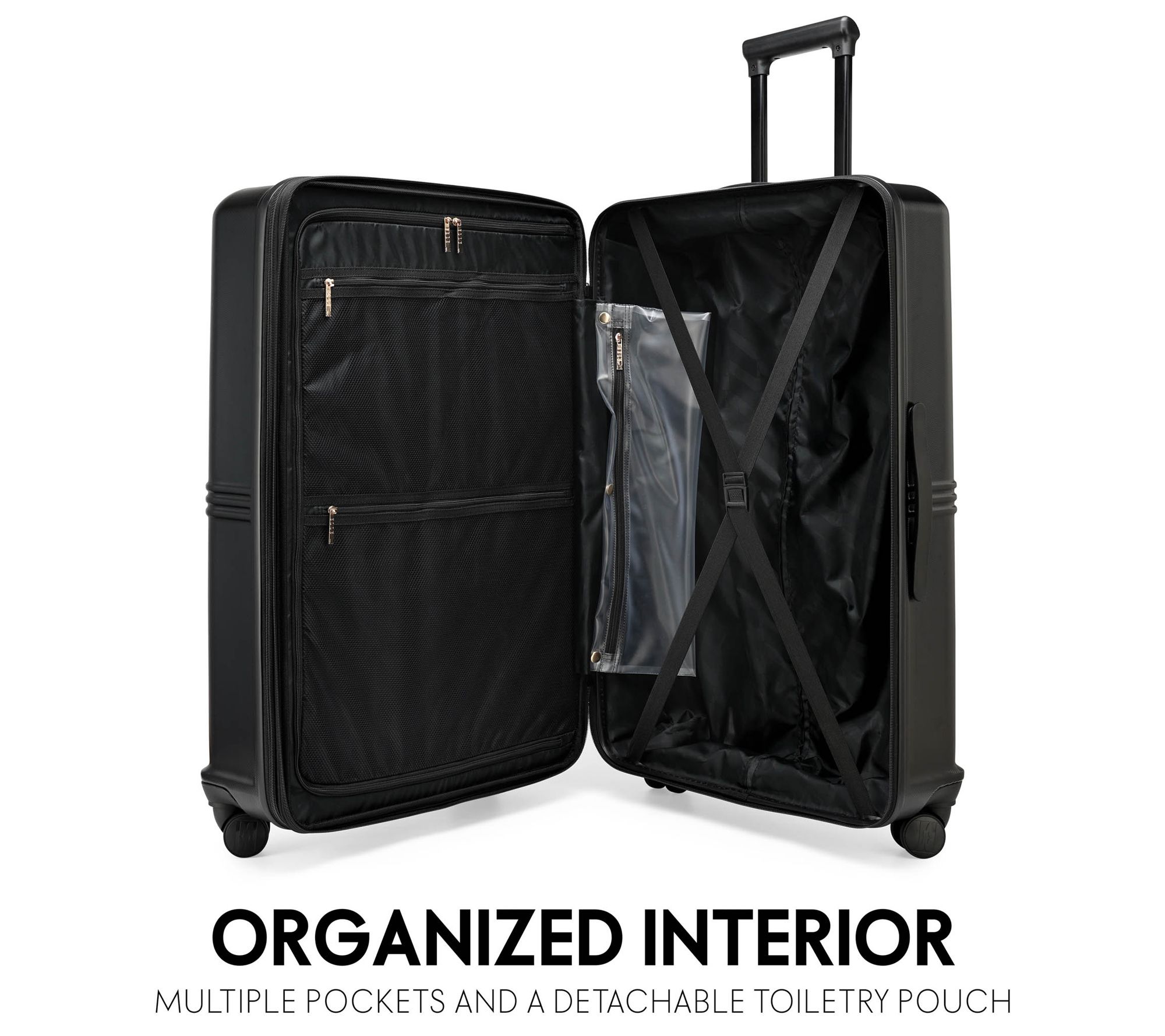 ELLE Expedition Expandable Spinner Luggage 3-Piece Set - QVC.com