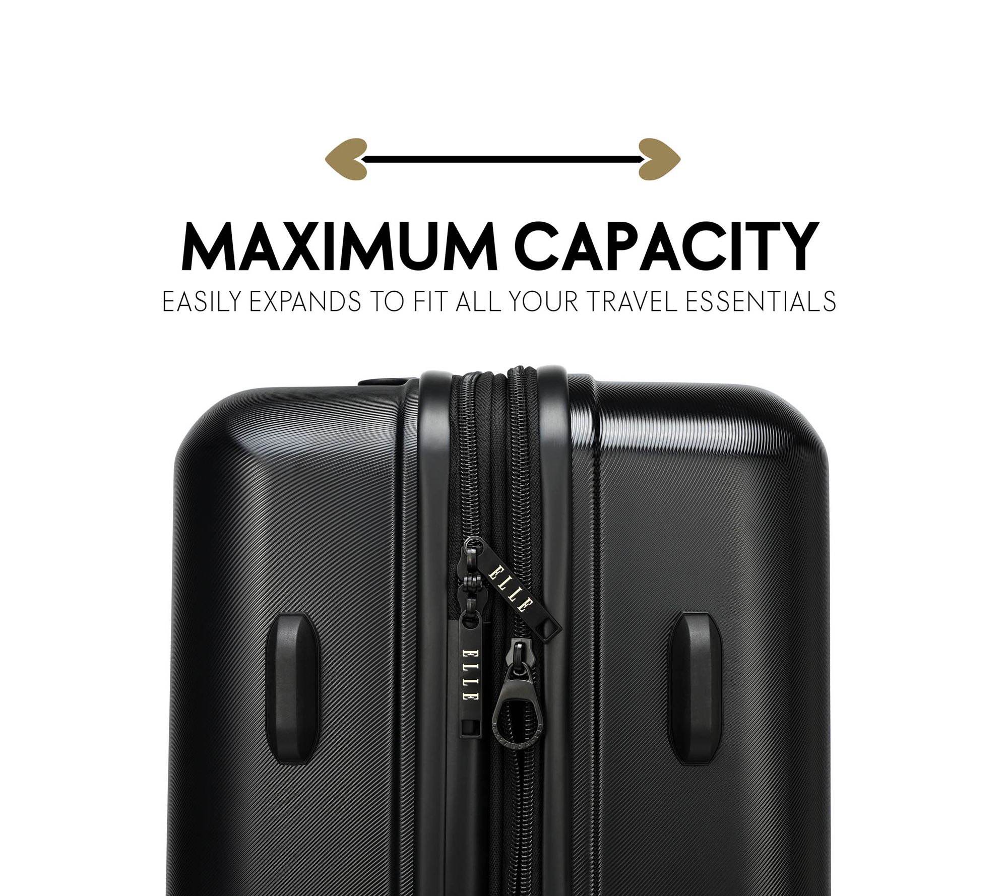 ELLE Expedition Expandable Spinner Luggage 3-Piece Set - QVC.com