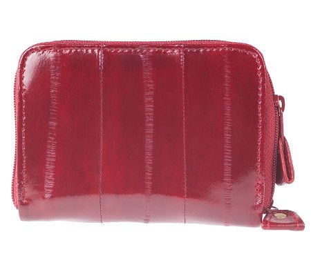 Lee Sands Eelskin Card and Coin Wallet - QVC.com