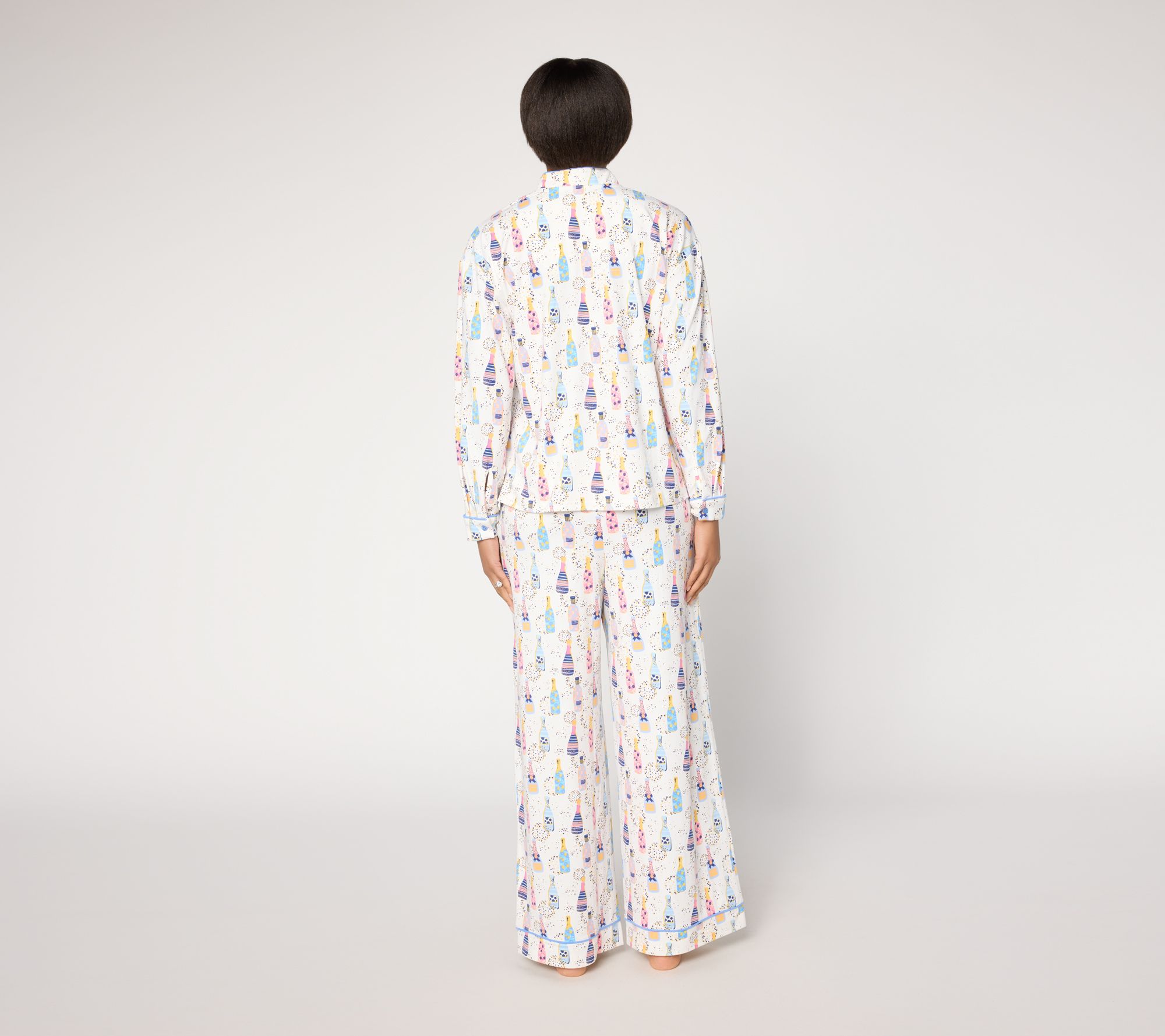 MUK LUKS Dream Cloud Notch Collar Winter Pajama Set - QVC.com