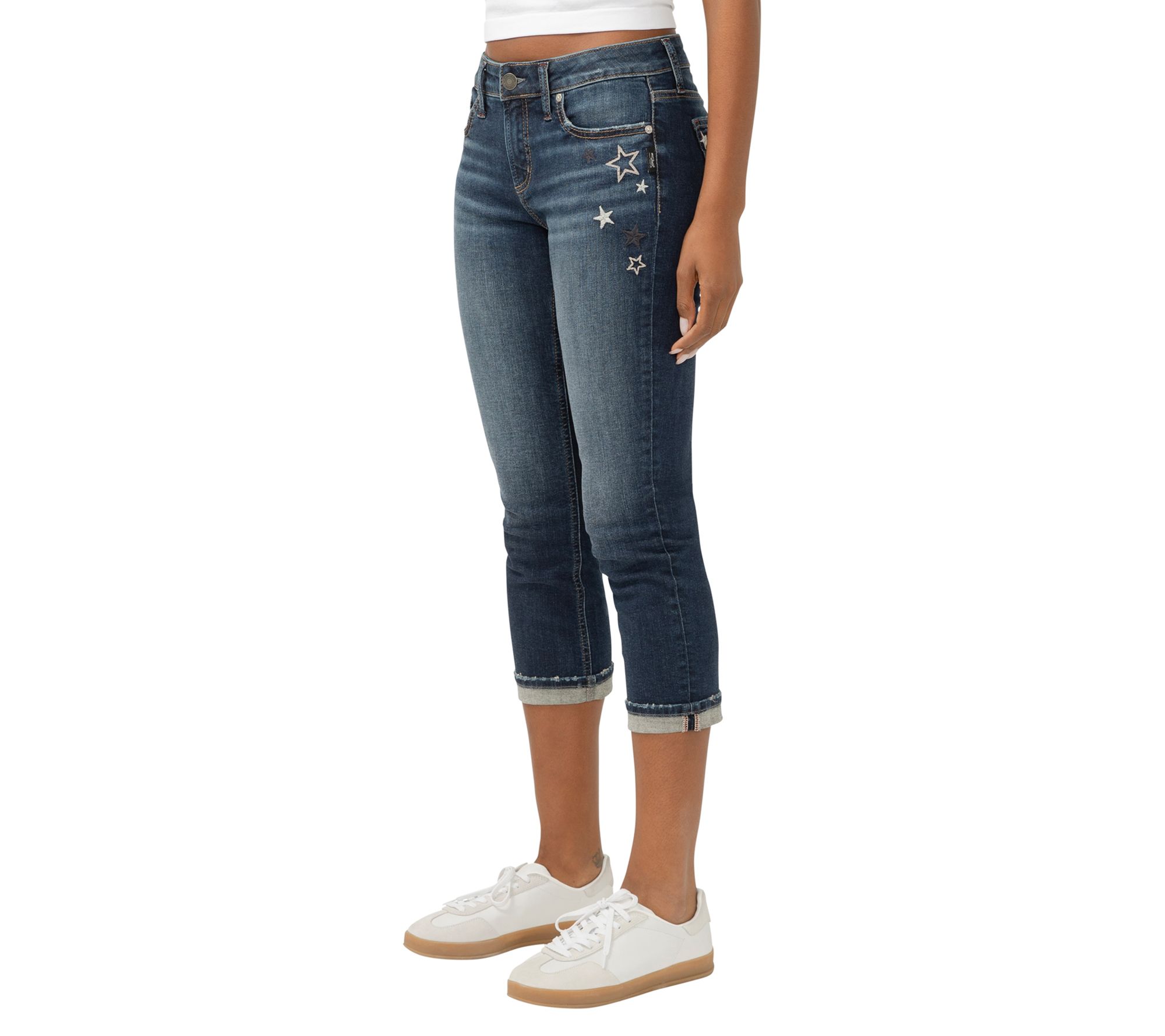 Silver Jeans Women's Elyse Mid Rise Capri - HONOR - QVC.com