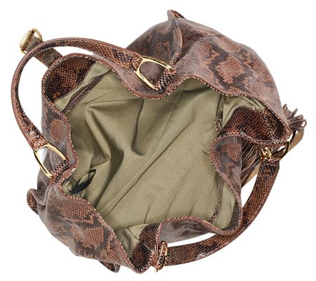 "As Is" G.I.L.I. Stirrup Leather Hobo Bag - QVC.com
