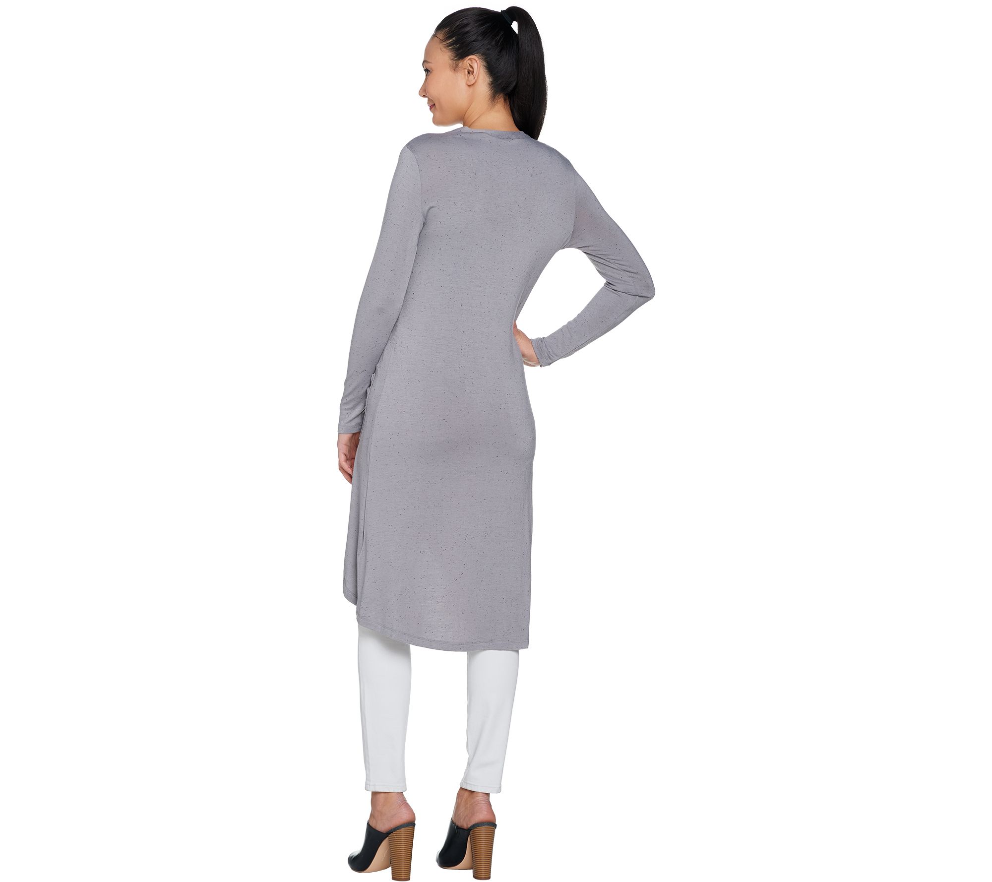 "As Is" Lisa Rinna Collection Hi-Low Knit Duster Cardigan - QVC.com