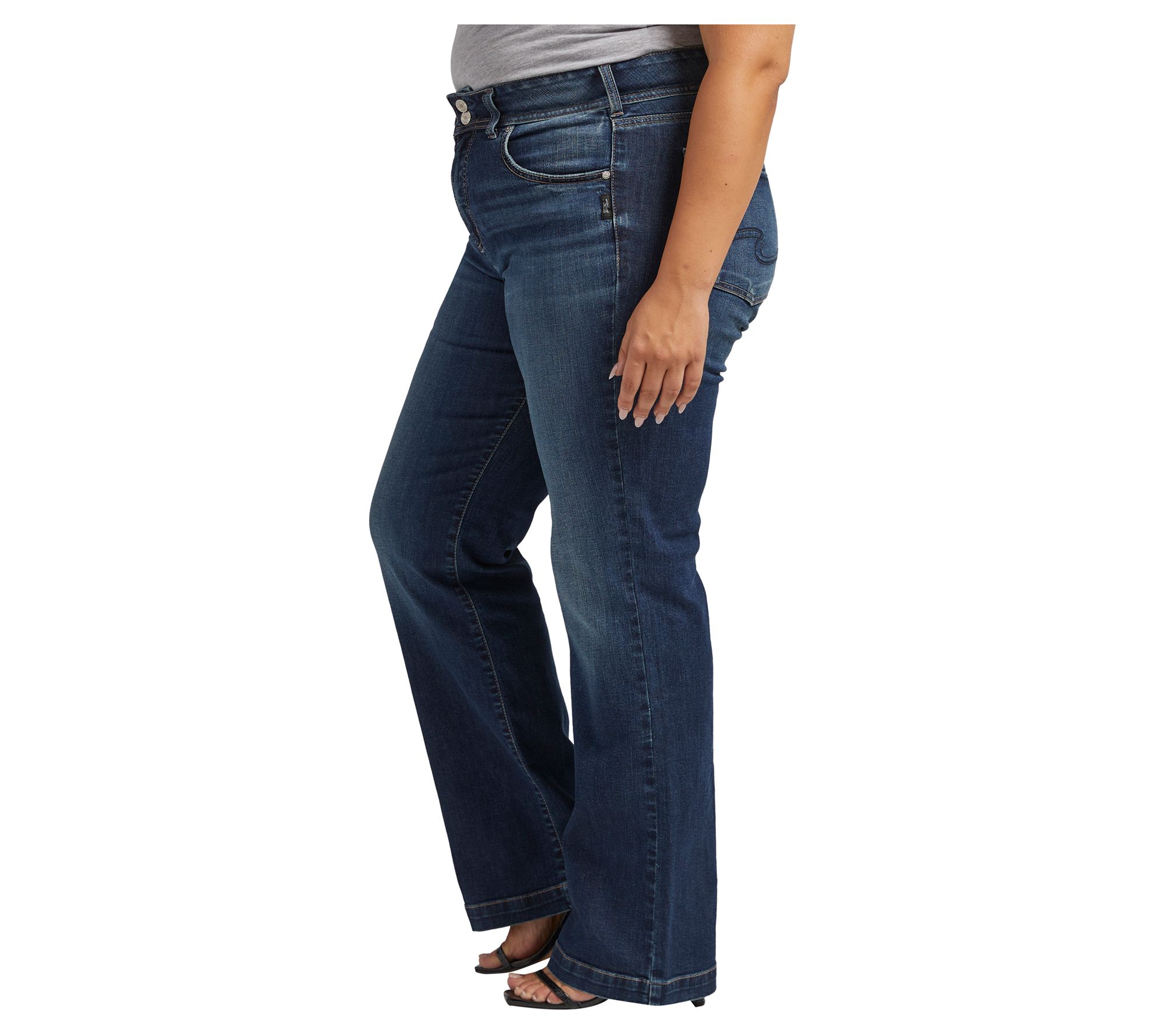 Silver Jeans Co. Plus Size Avery Trouser Leg Jeans -EGX347 - QVC.com