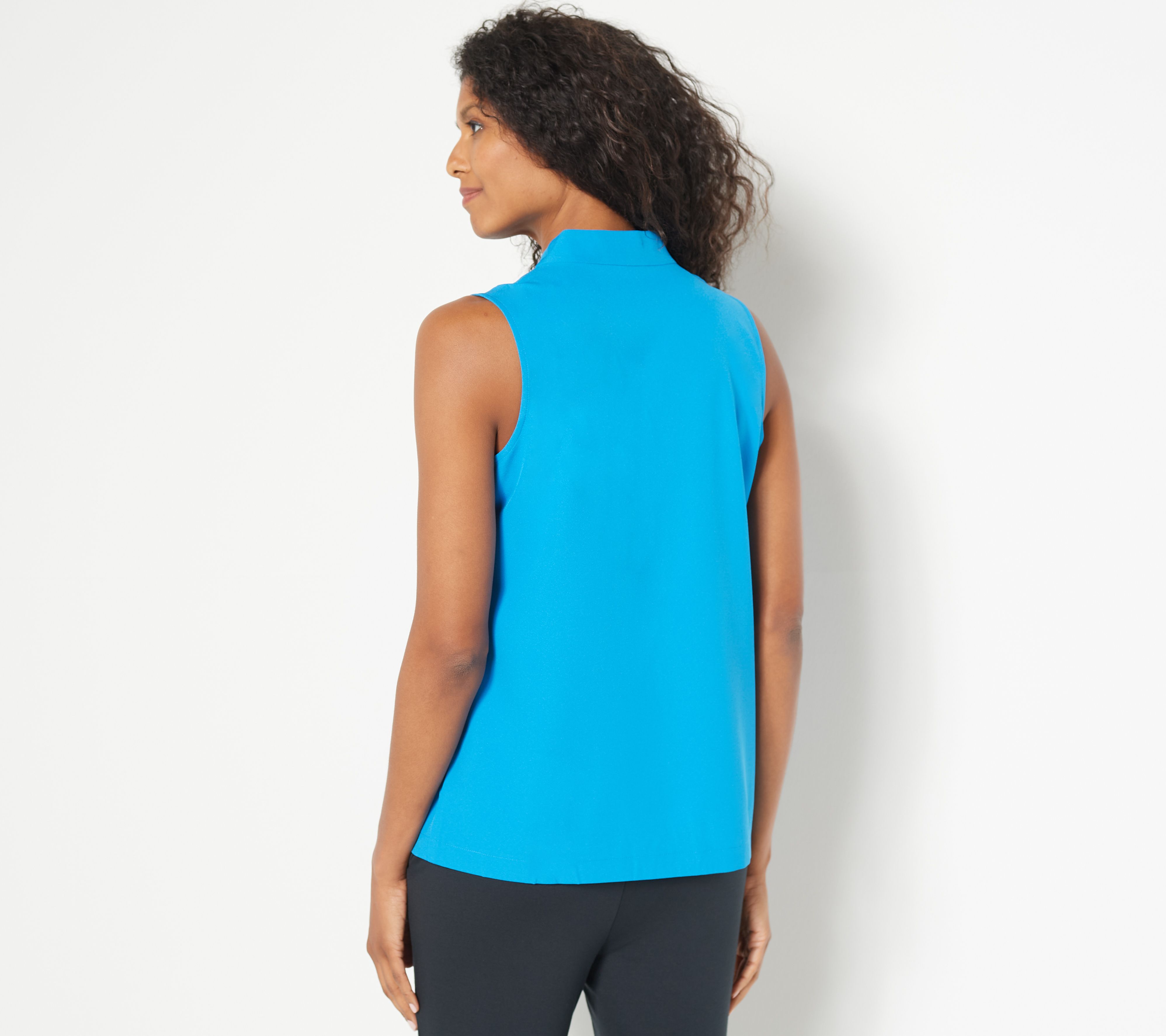 "As Is" Studio Park x Jayne Brown Double V-Neck Sleeveless Top - QVC.com