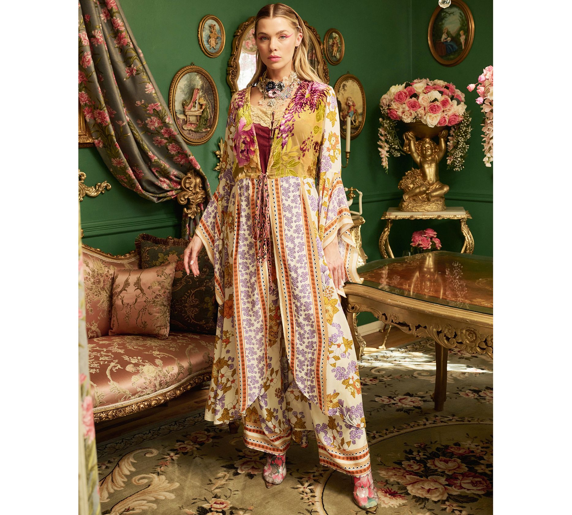 Aratta Golden Aurela Kimono - QVC.com