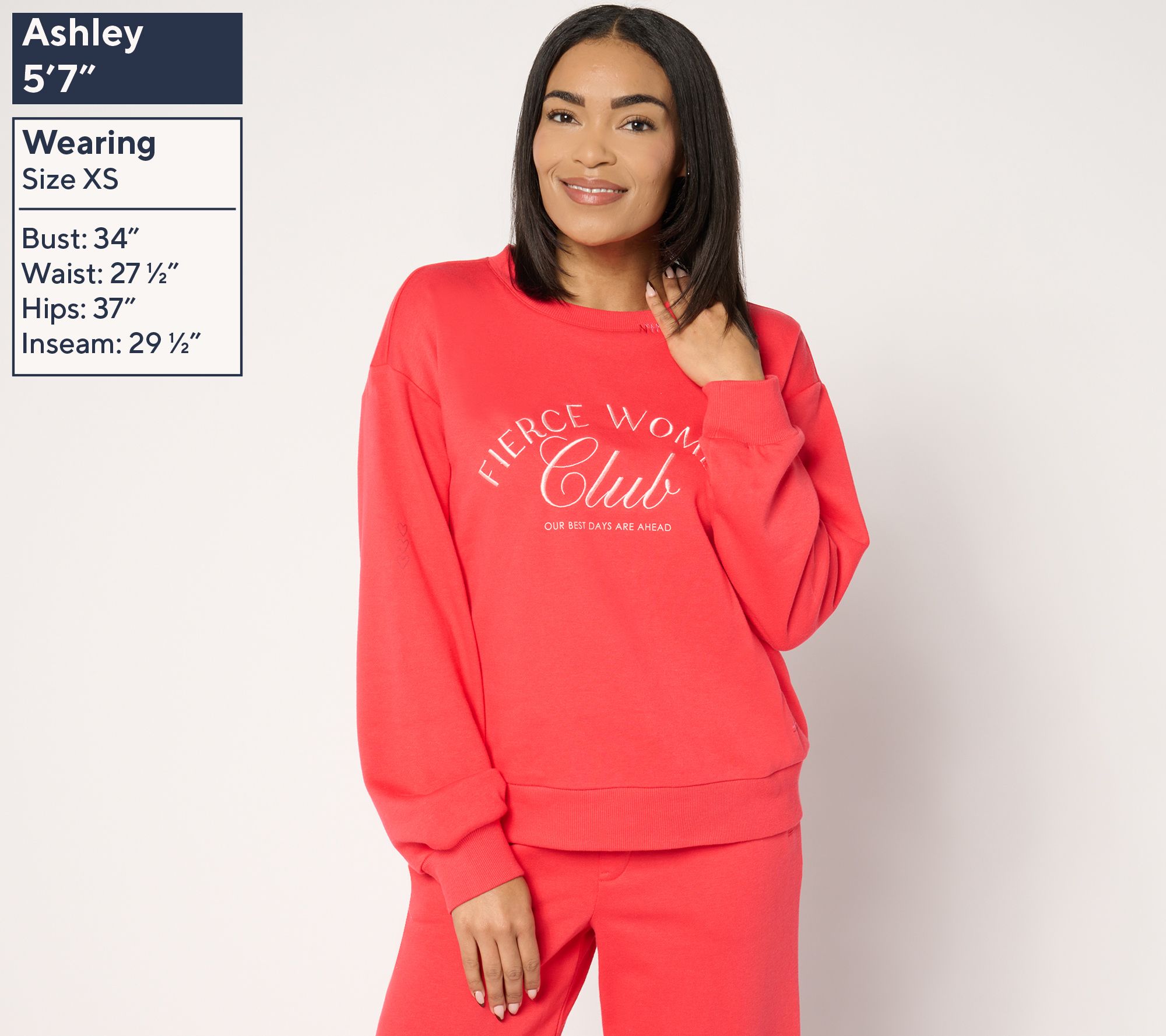 "As Is" Peace Love World Ali+ Mally Fierce Women Sweatshirt - QVC.com