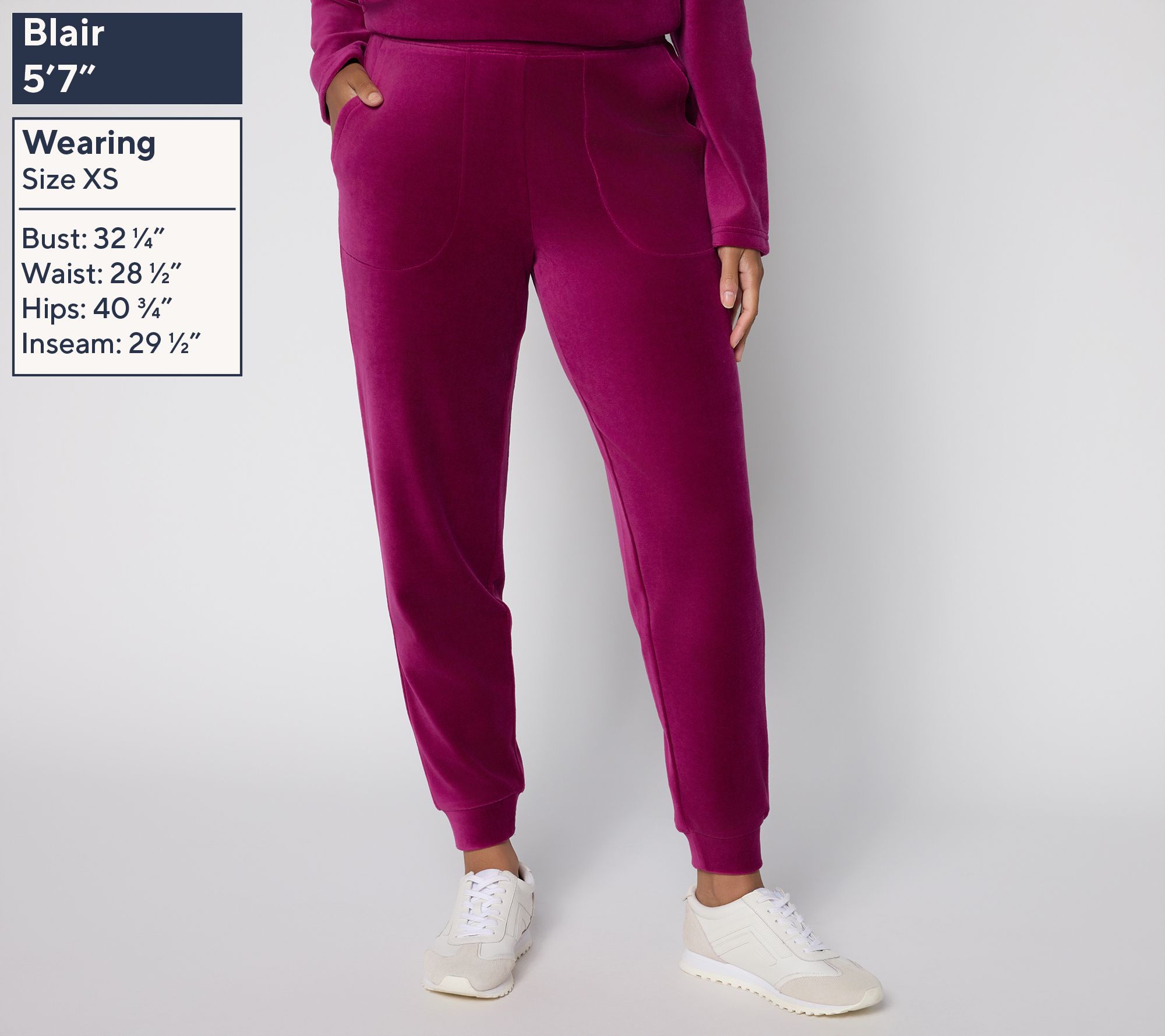 Denim & Co. Active Velour Ankle Joggers - QVC.com