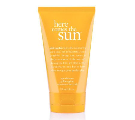 philosophy here comes the sun self-tanner for body, 4 oz - QVC.com