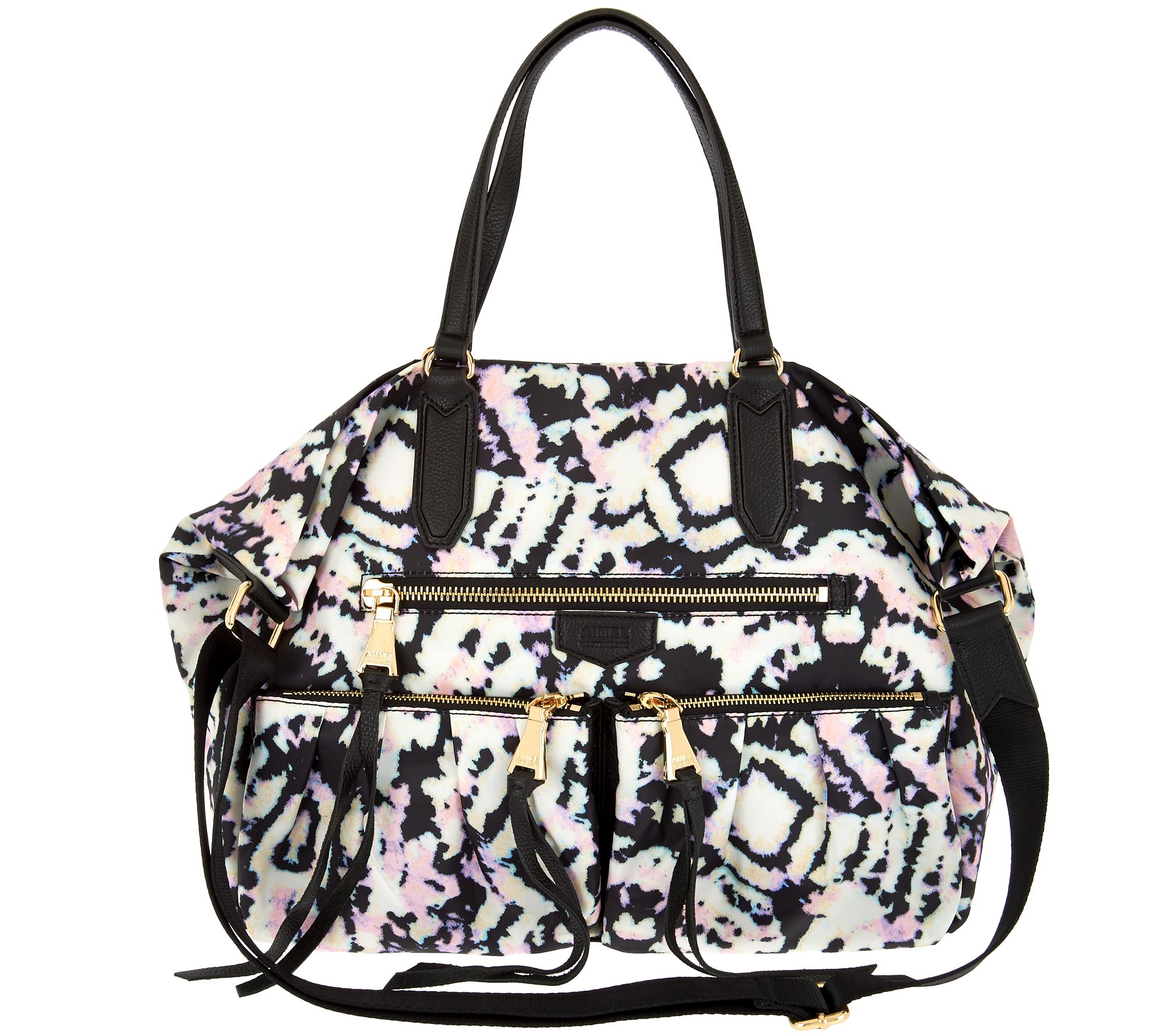 "As Is" Aimee Kestenberg Nylon Shopper with Leather Trim - Tyler - QVC.com