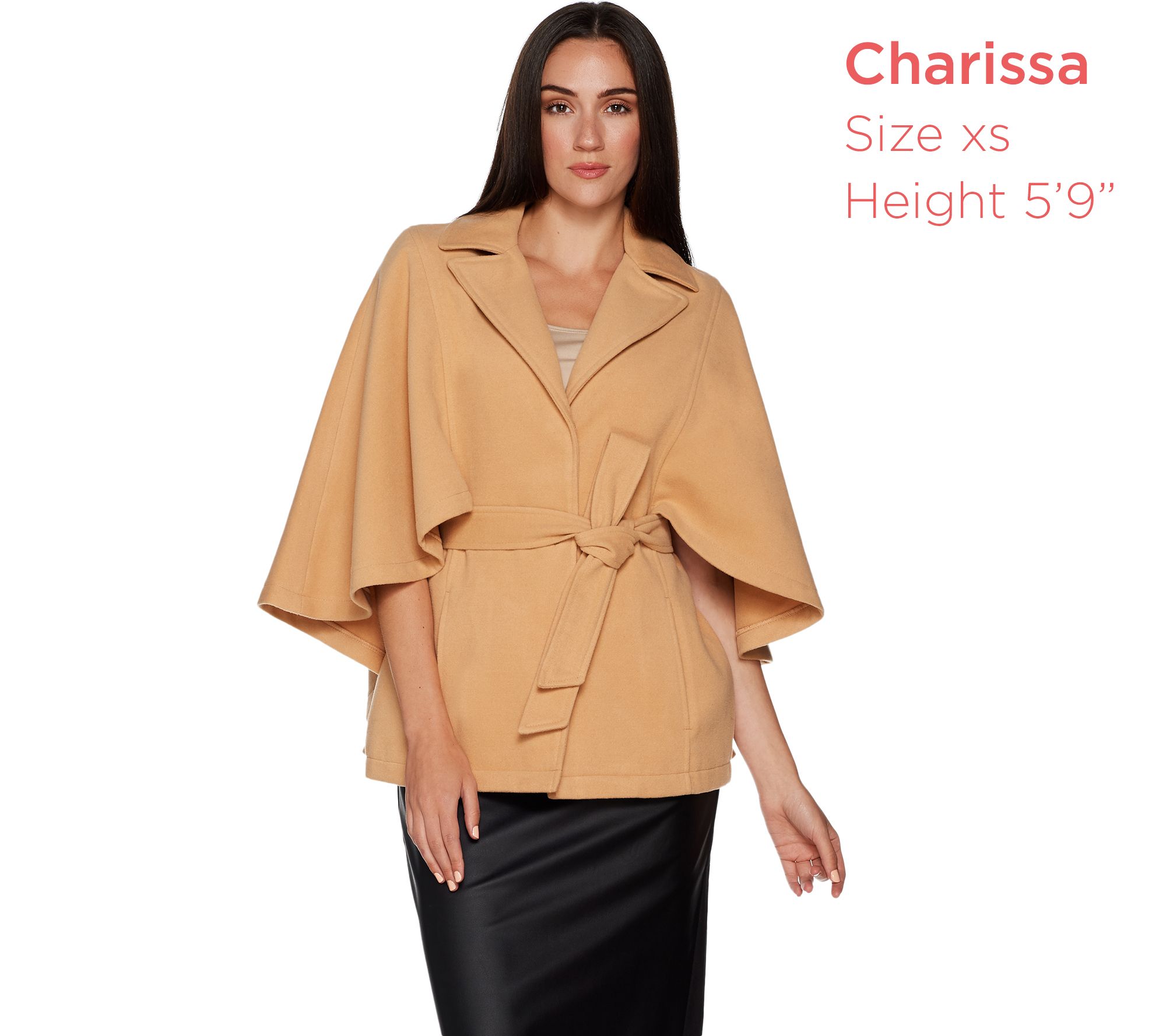 "As Is" Joan Rivers Classic Cape with Belt - QVC.com