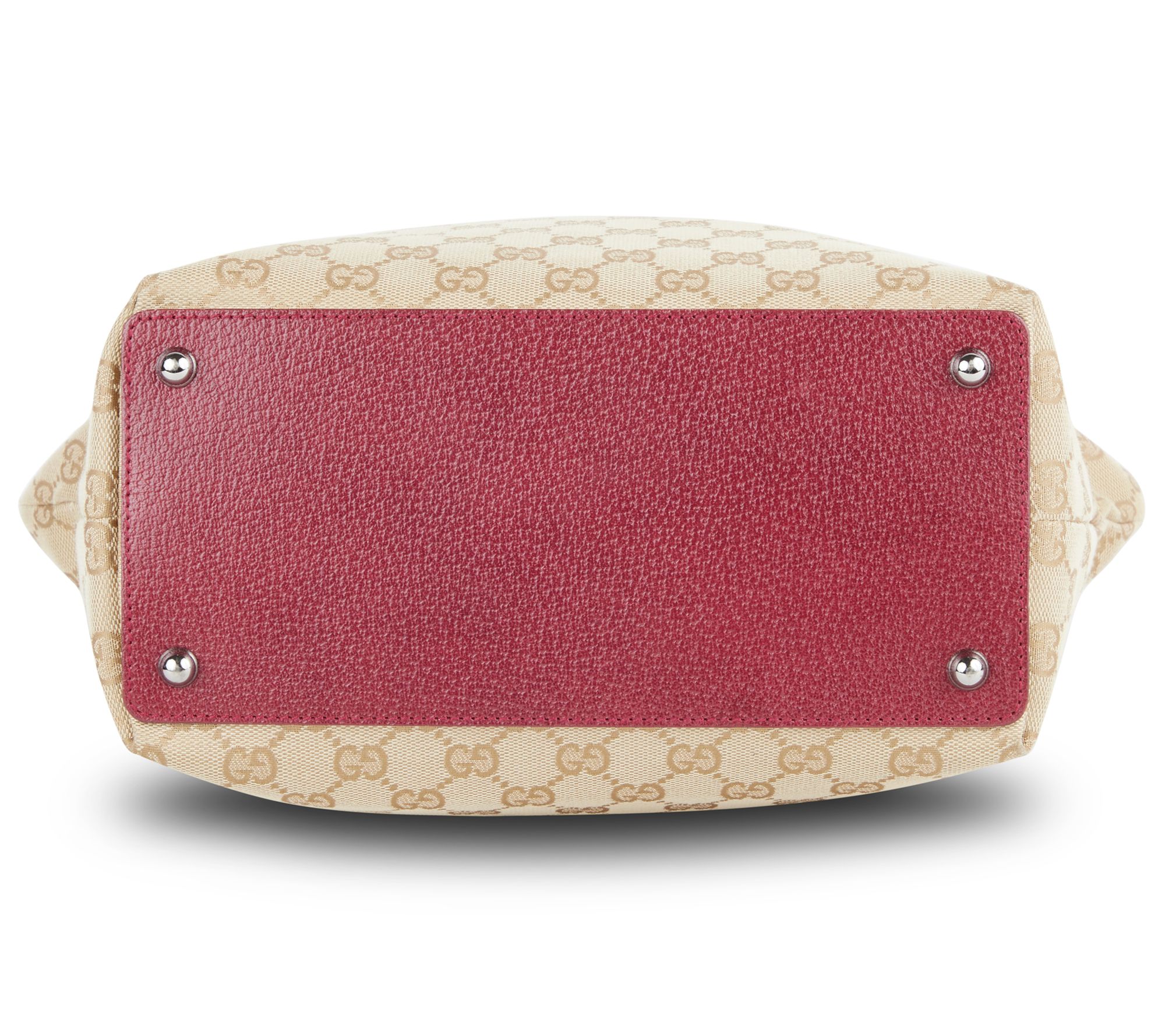 Pre-Owned Gucci Eclipse Tote Bag GG Canvas Red - QVC.com