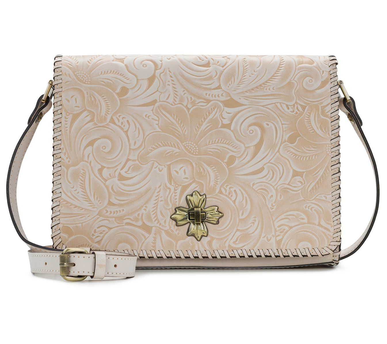 Patricia Nash Mabilia Flap LeatherCrossbody Bag - QVC.com
